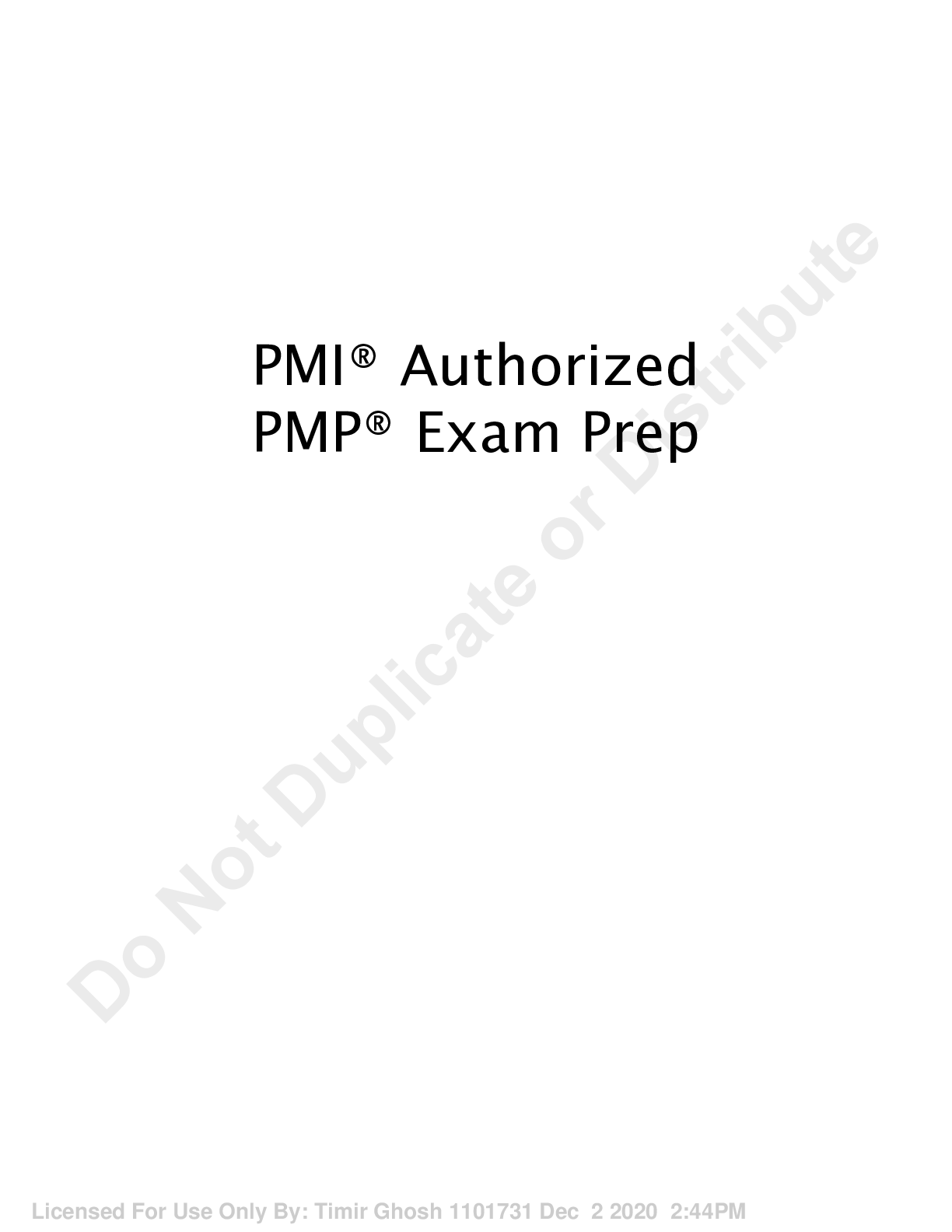 2021 PMP Prep Course_Student Authorized Material. - Scholarfriends