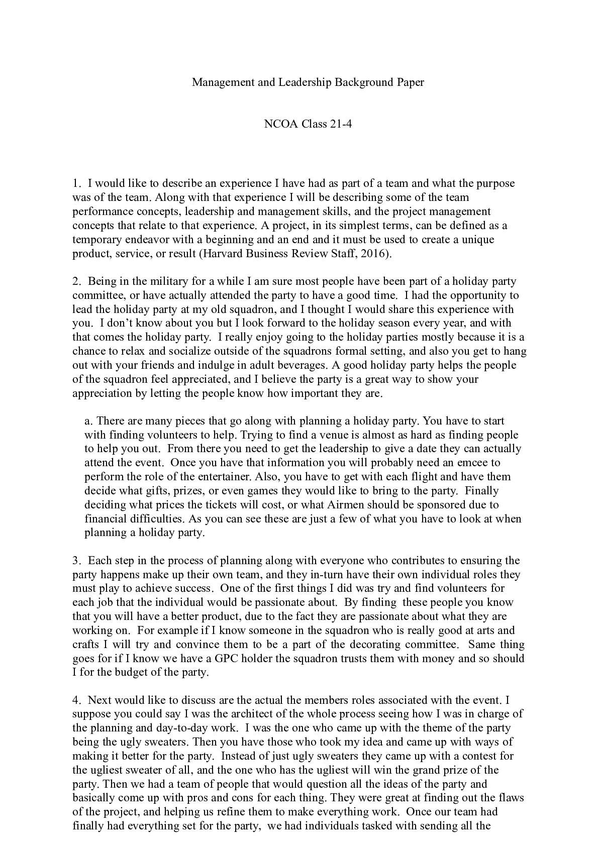 Leadership and Management.docx Management and Leadership Background ...