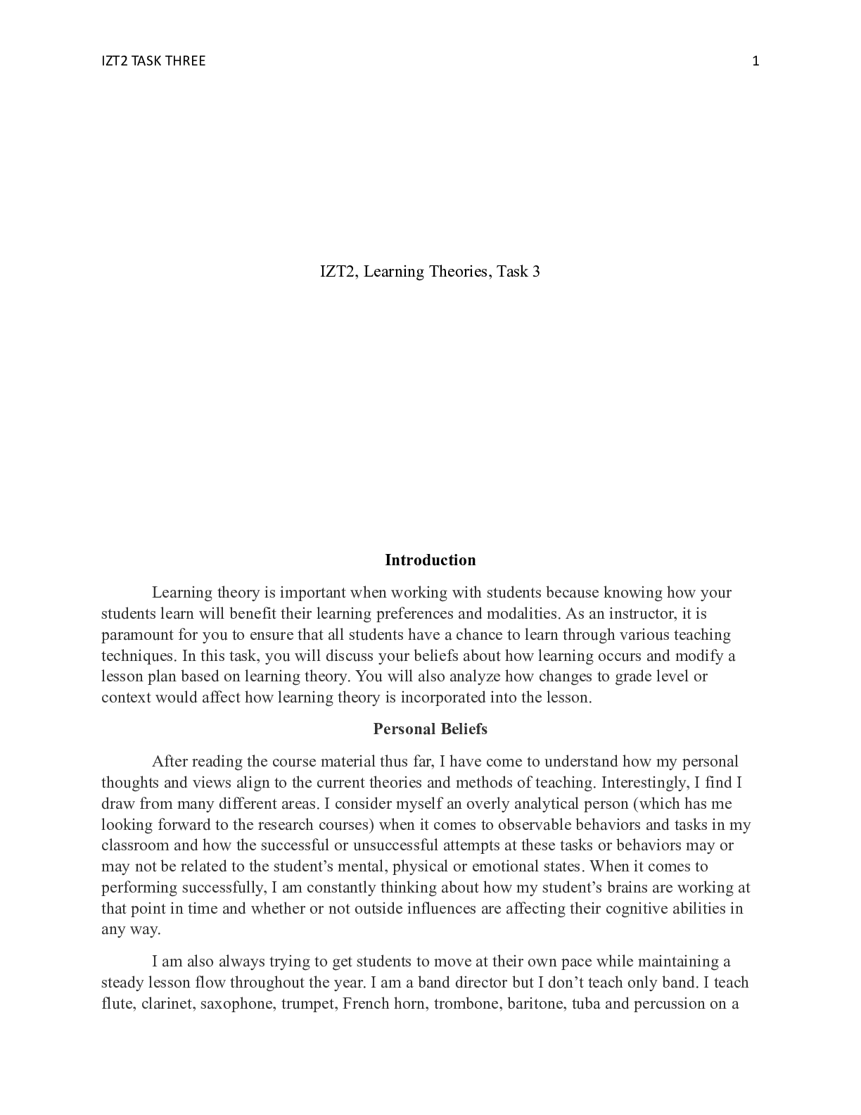 IZT2, Learning Theories, Task 3 IZT2, Learning Theories, Task 3 ...