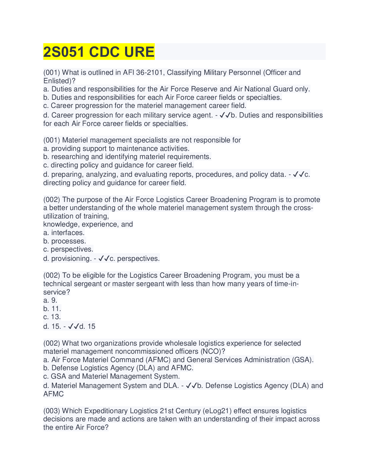 2S051 CDC URE – Scholarfriends - Scholarfriends