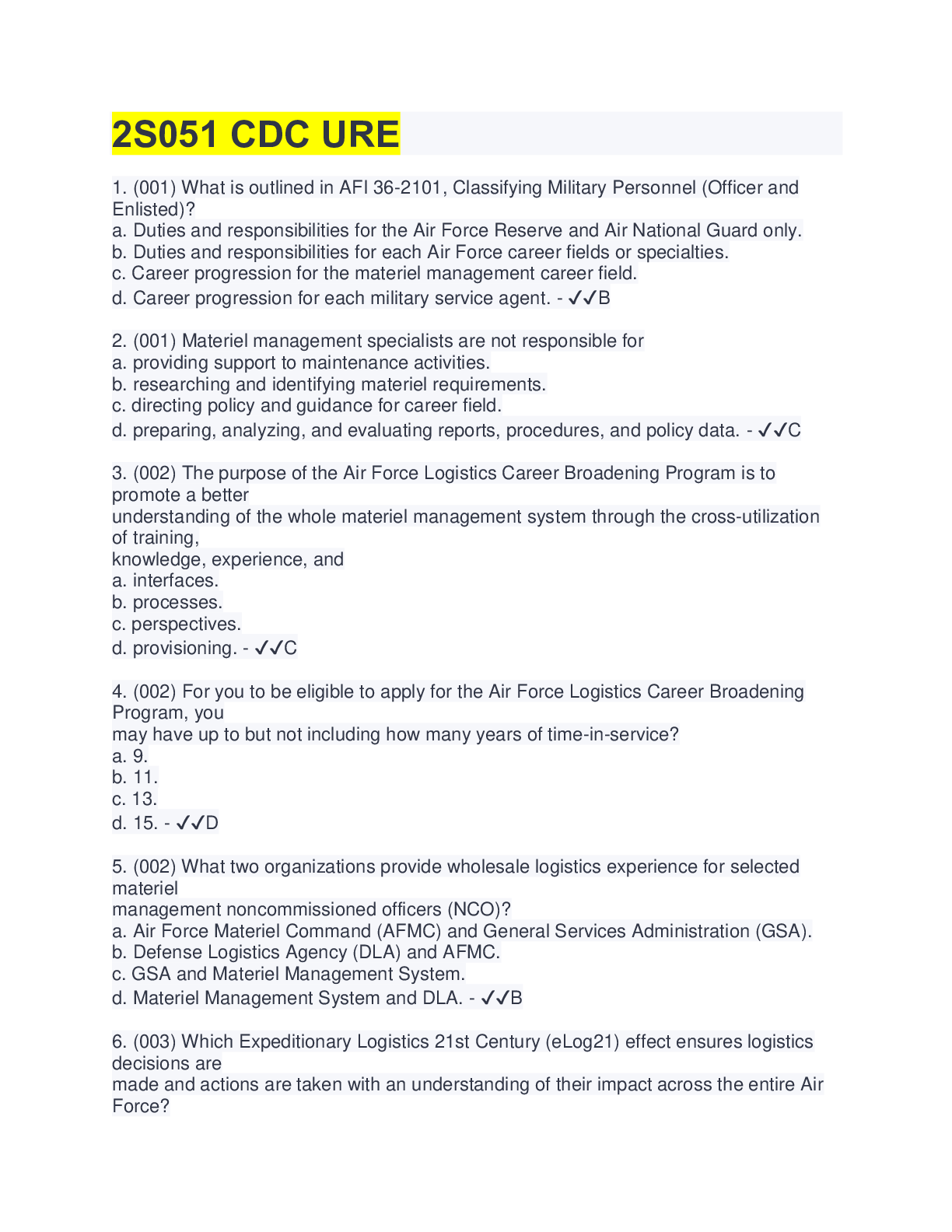 2S051 CDC UREGH – Scholarfriends - Scholarfriends