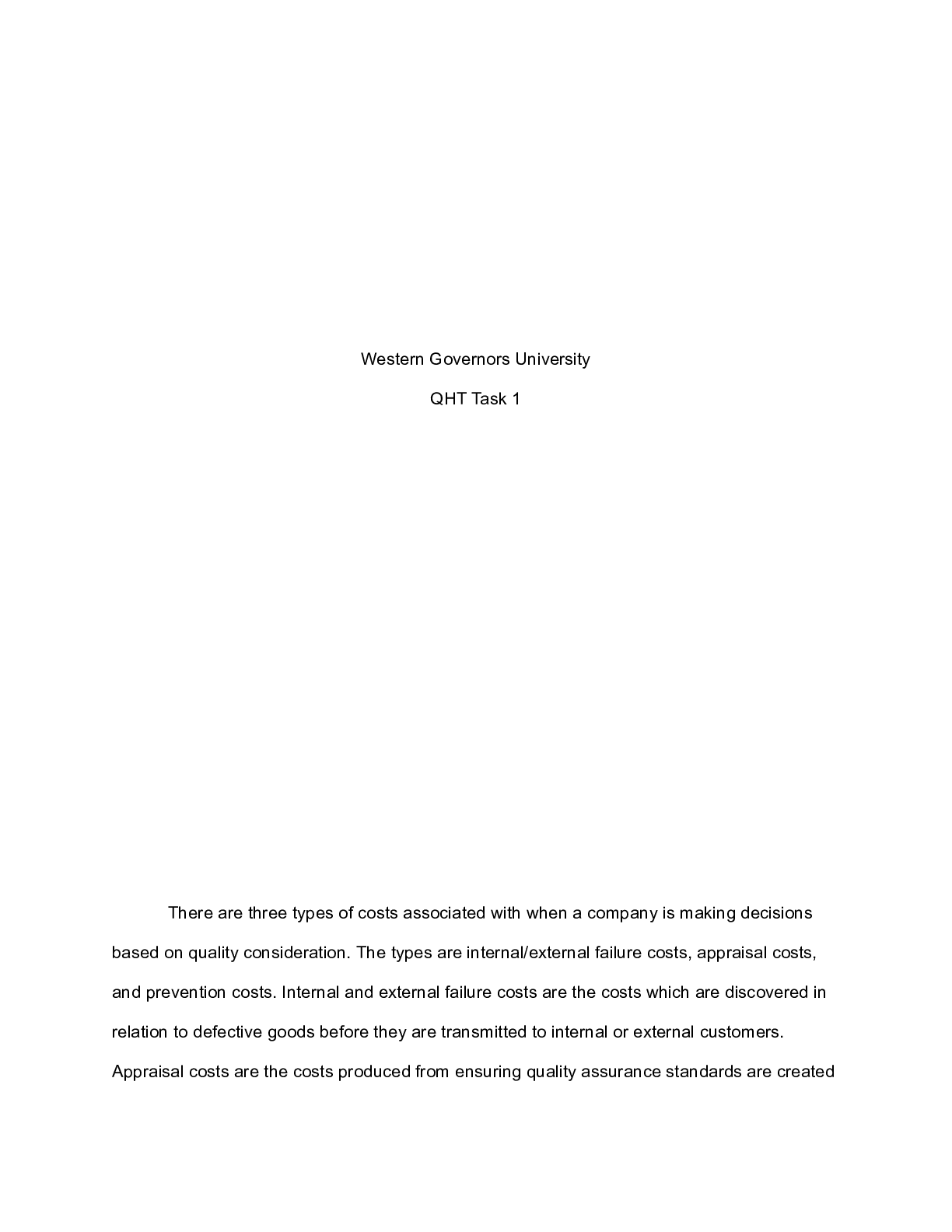 QHT Task 1.docx Western Governors University QHT Task 1 There are three ...