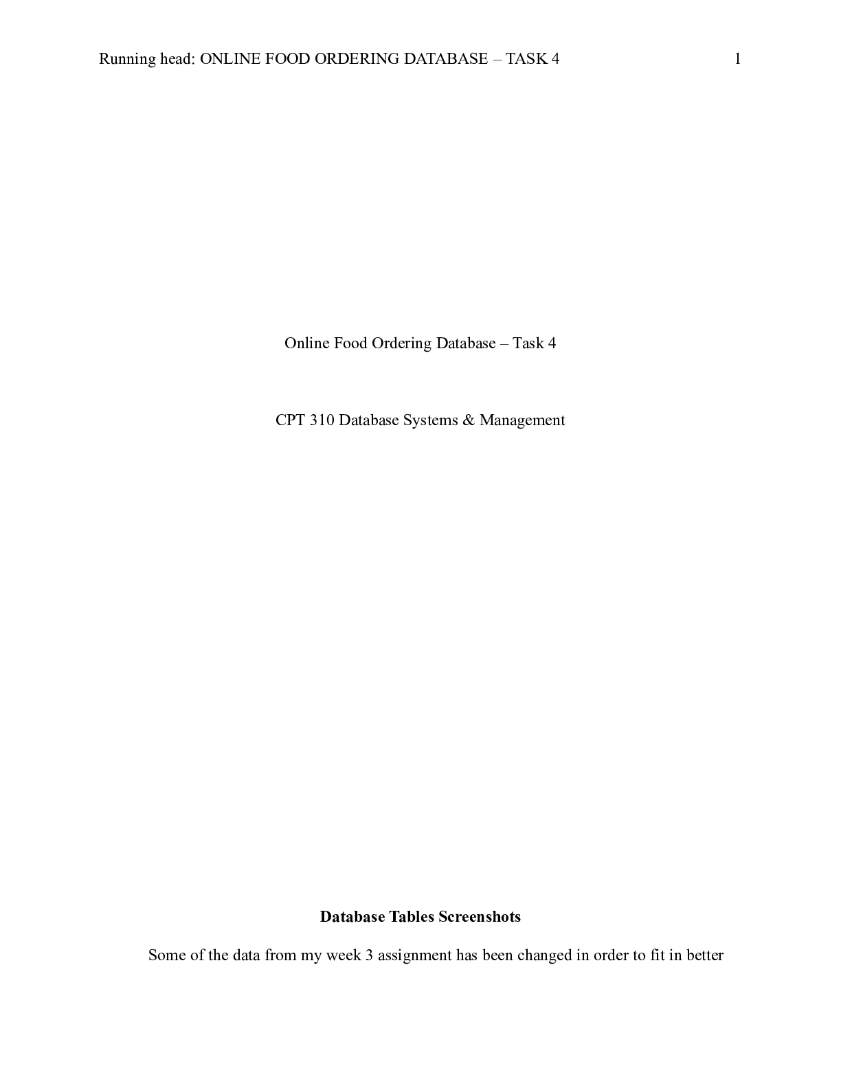 CPT 310 Week 4 Assignment.docx - Scholarfriends