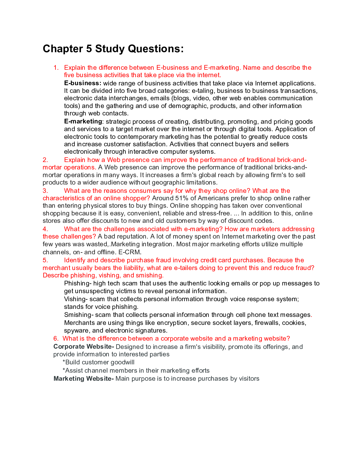 Chapter 5 Study Questions.docx Chapter 5 Study Questions: Â 1.Explain ...