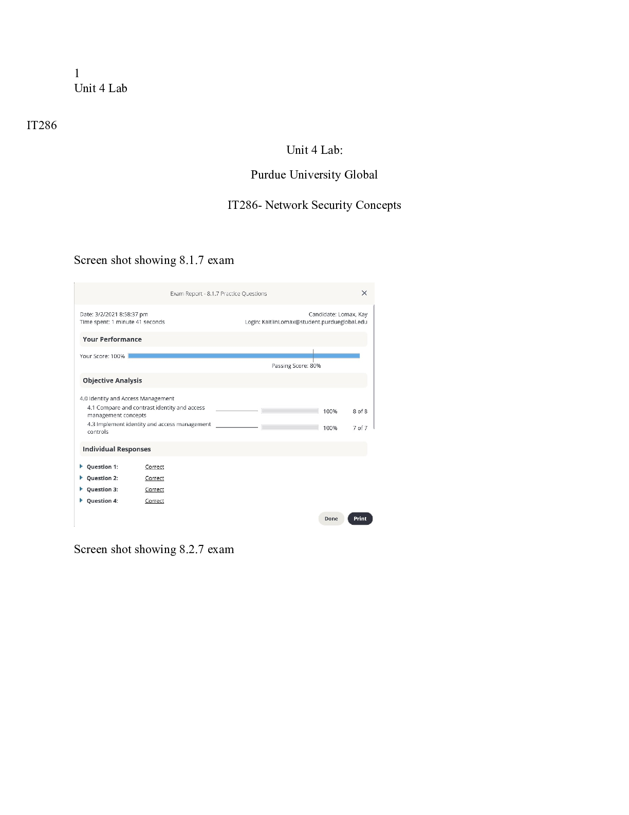 IT286 Unit 4 Lab.docx(1) 1 Unit 4 Lab IT286 Unit 4 Lab: Purdue ...