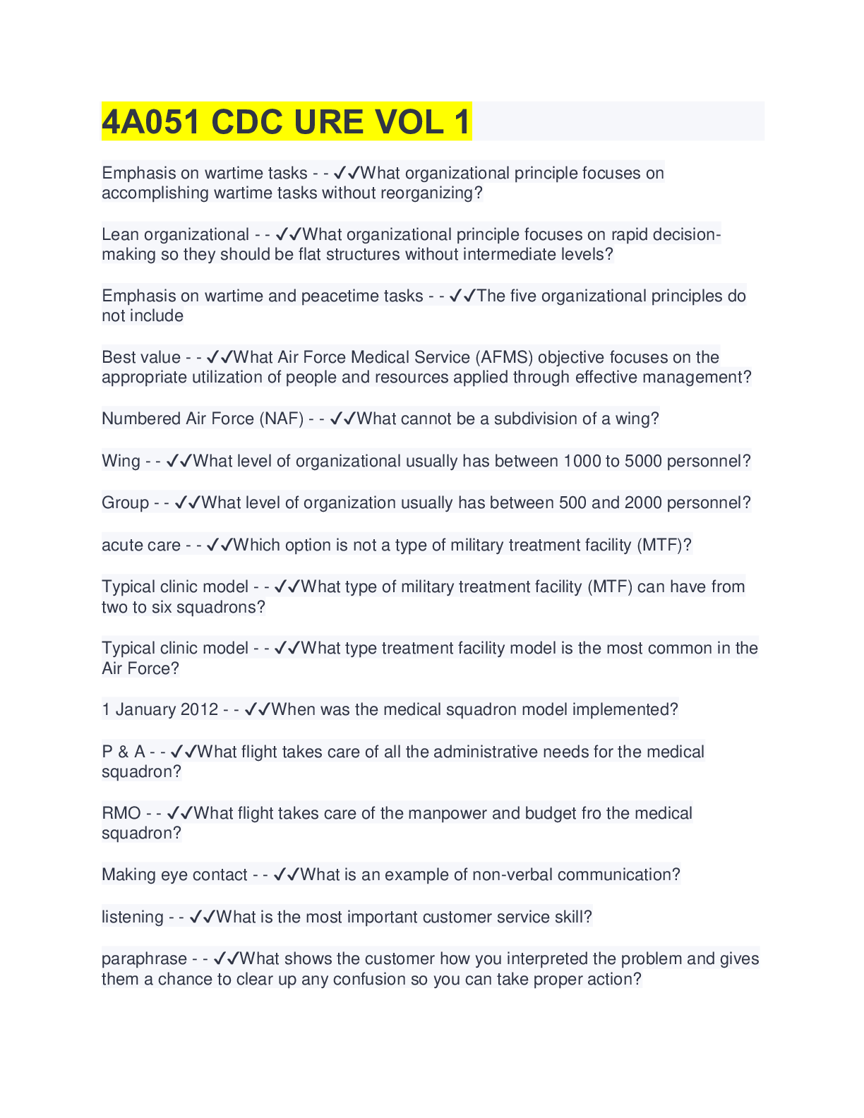 4A051 CDC URE VOL 1 - Scholarfriends