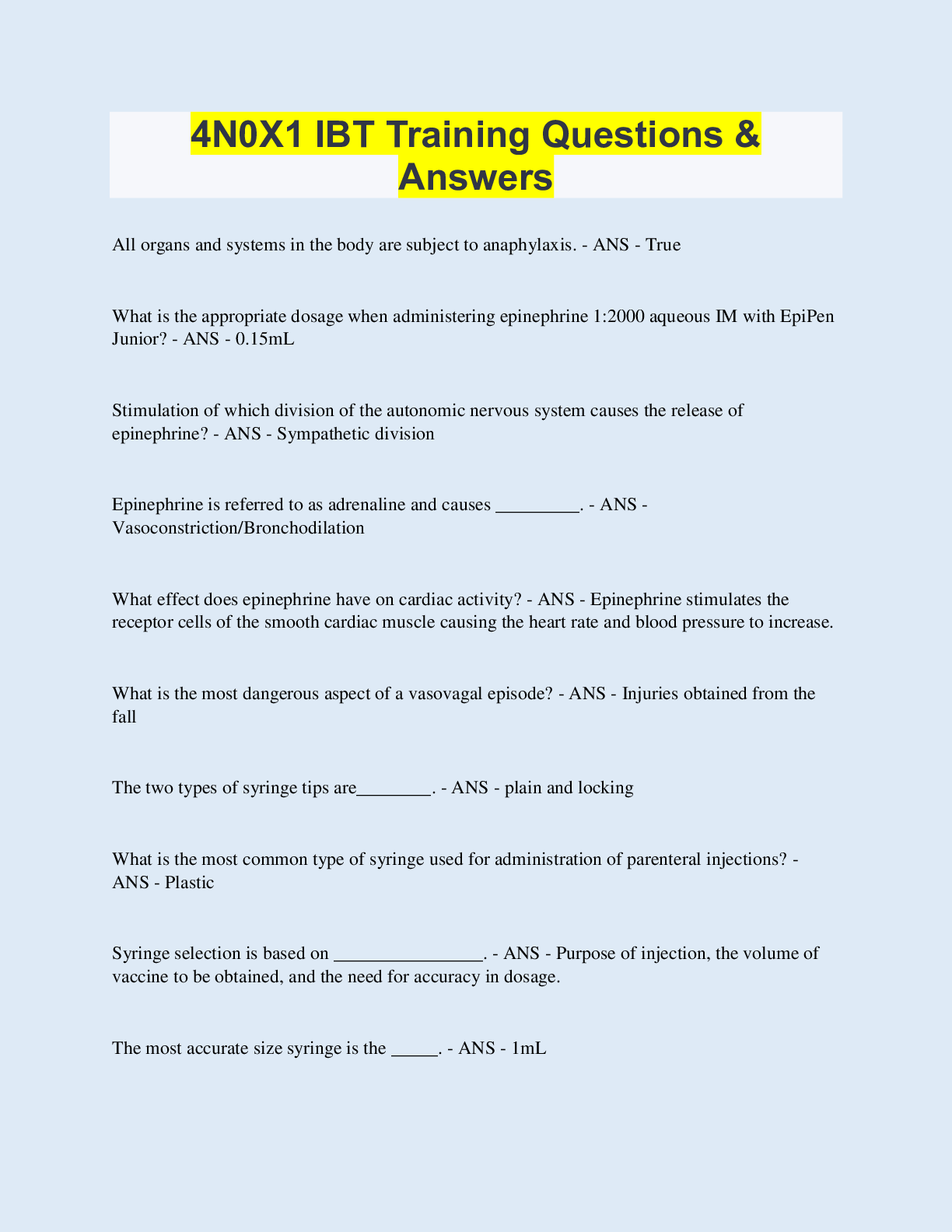 4N0X1 IBT Training Questions & Answers | 60 Questions with 100% Correct ...