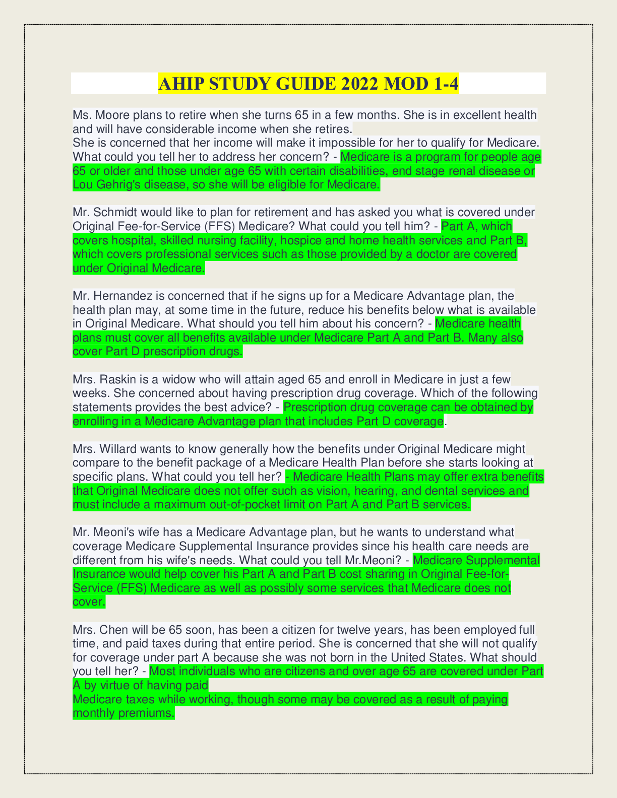 AHIP STUDY GUIDE 2022 MR ,MOORE – Scholarfriends - Scholarfriends