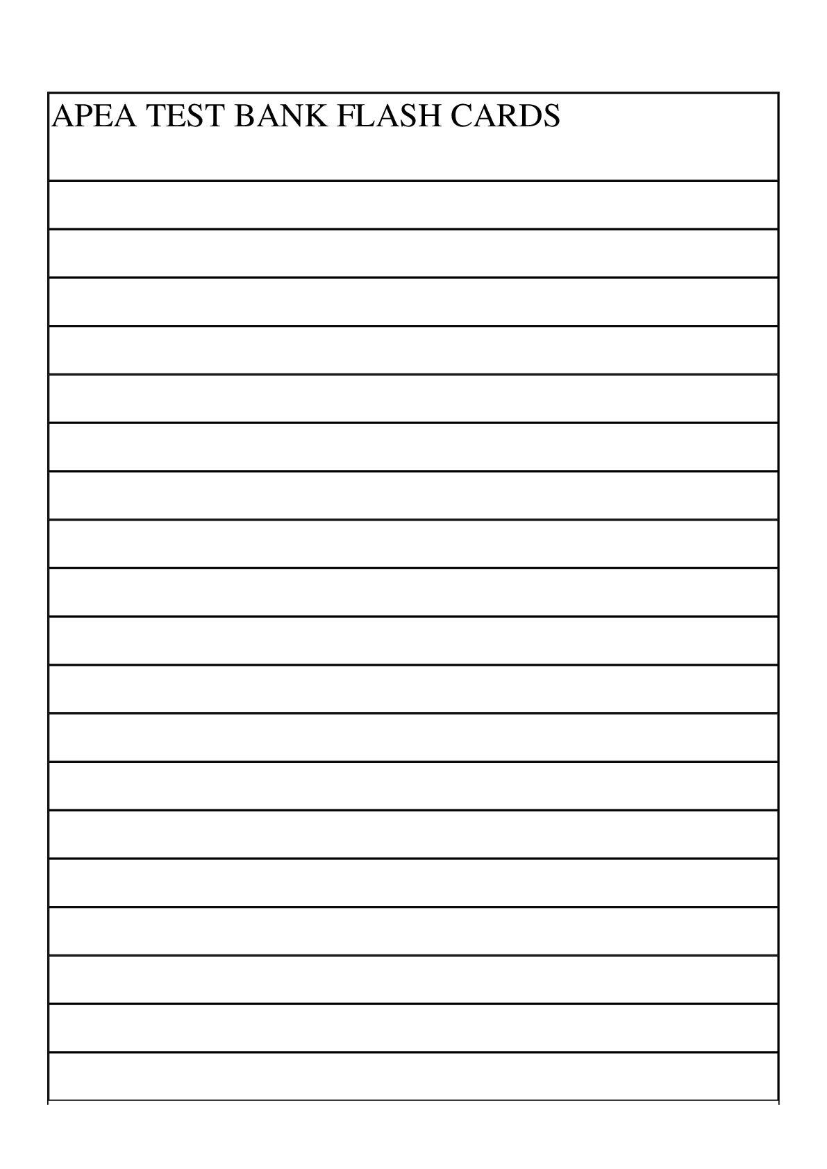 APEA TEST BANK FLASH CARDS for 2022/2023 COMPLETED A - Scholarfriends