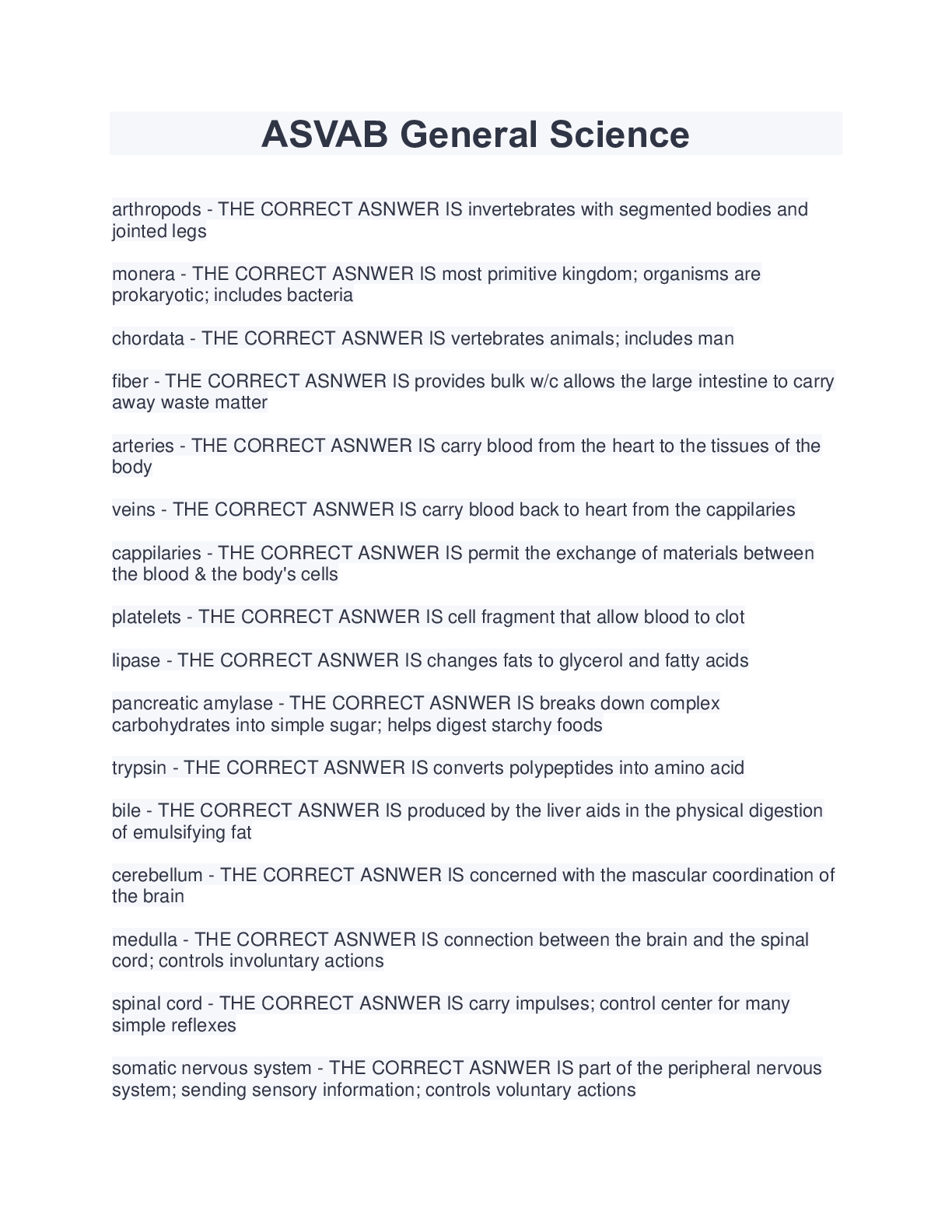 ASVAB General Science (Latest 2022/2023) Complete Guide for Exam ...