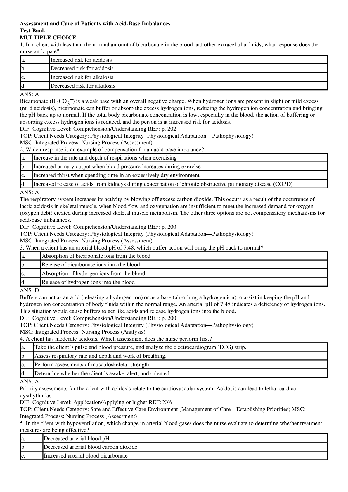 ATI Medical Surgical Nursing, Assessment and Care of Patients with Acid ...