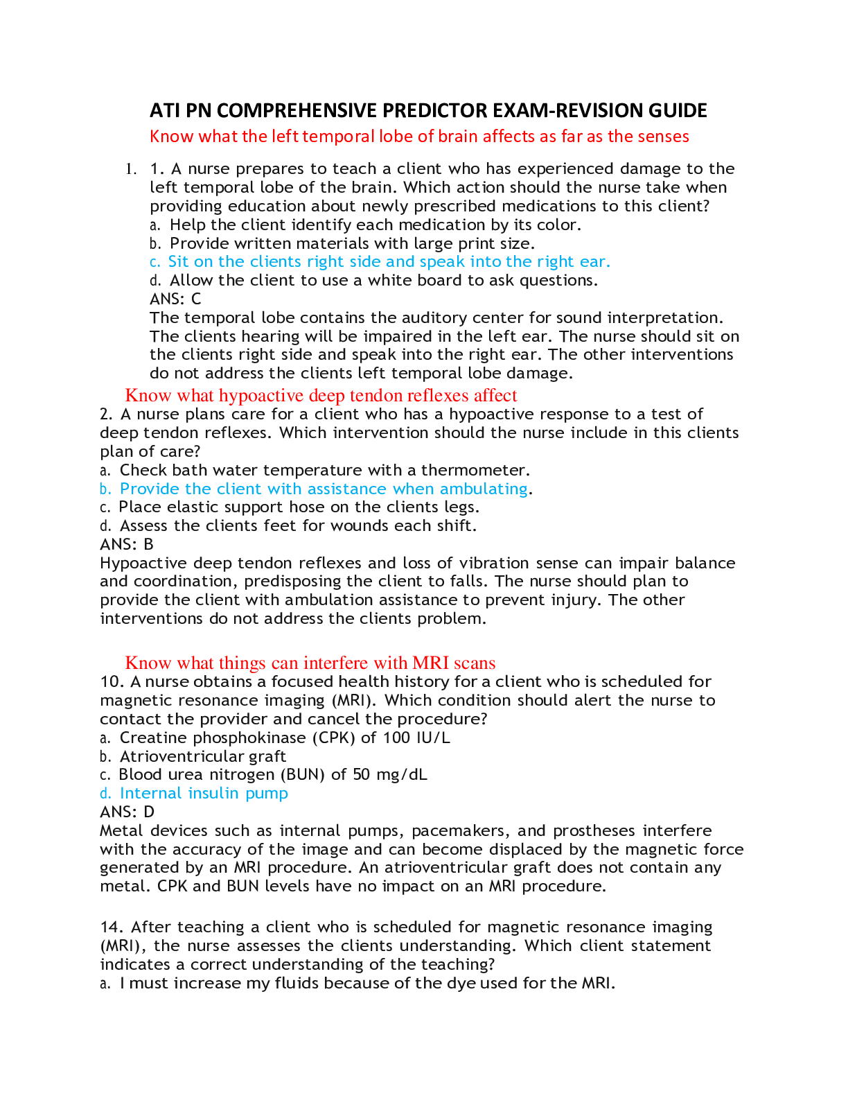 ATI PN COMPREHENSIVE PREDICTOR-STUDY GUIDE - Scholarfriends