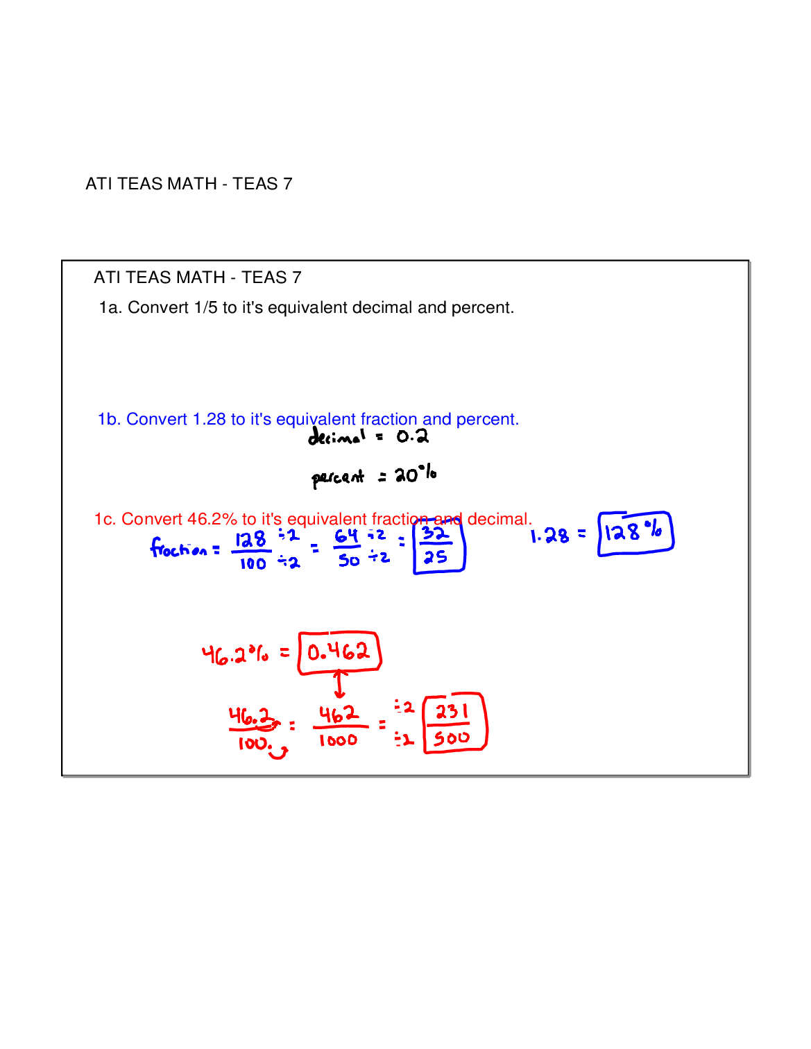 ATI TEAS 7 MATHS - Scholarfriends