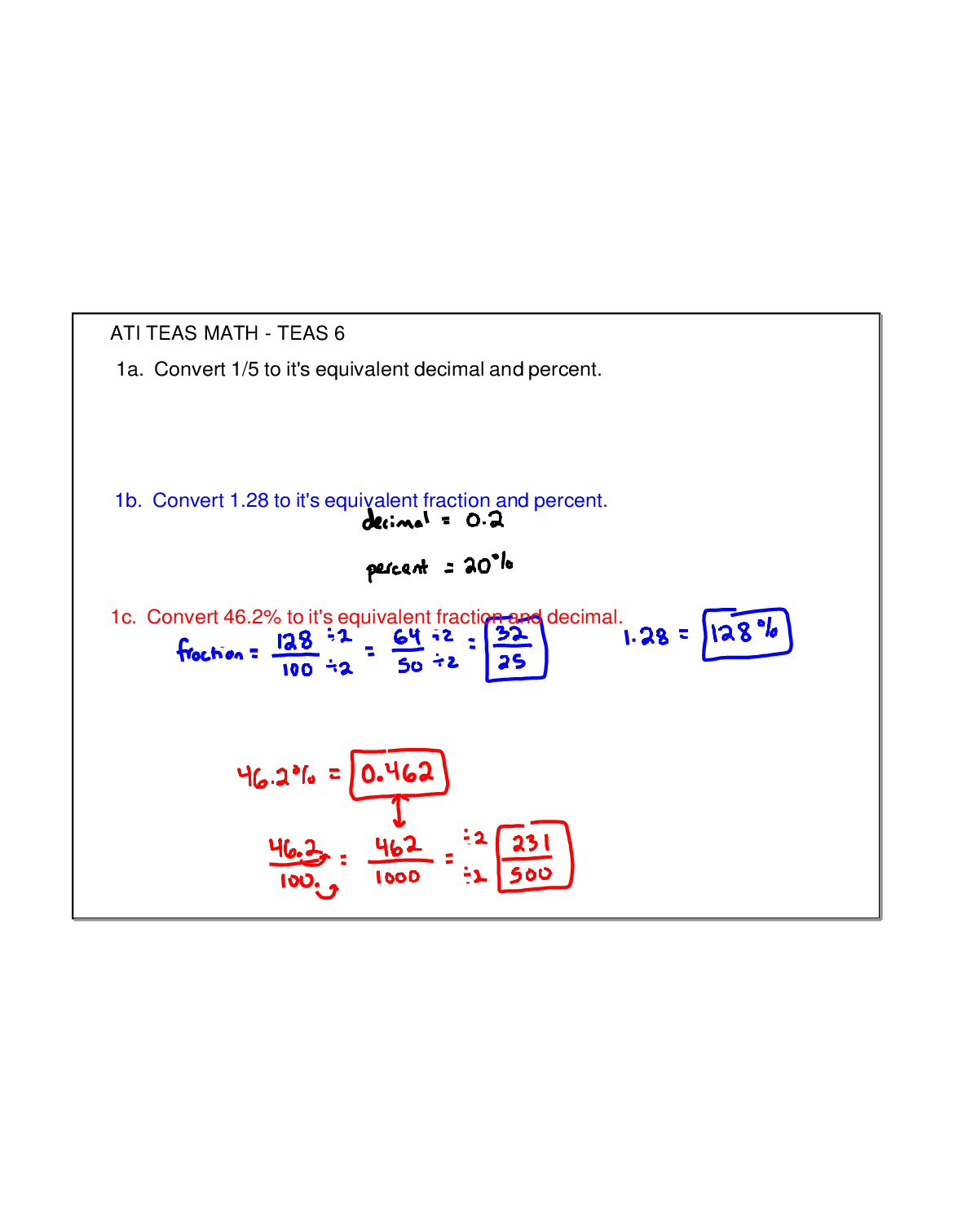 ATI TEAS MATH Section - Scholarfriends
