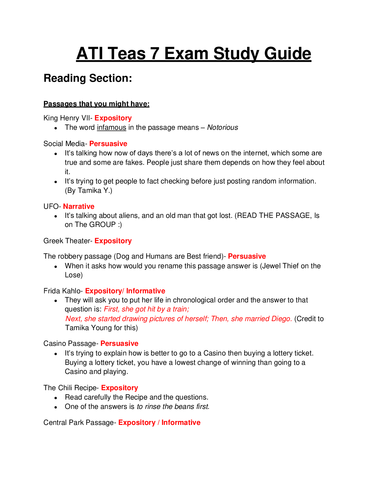 ATI Teas 7 Exam Study Guide - Scholarfriends