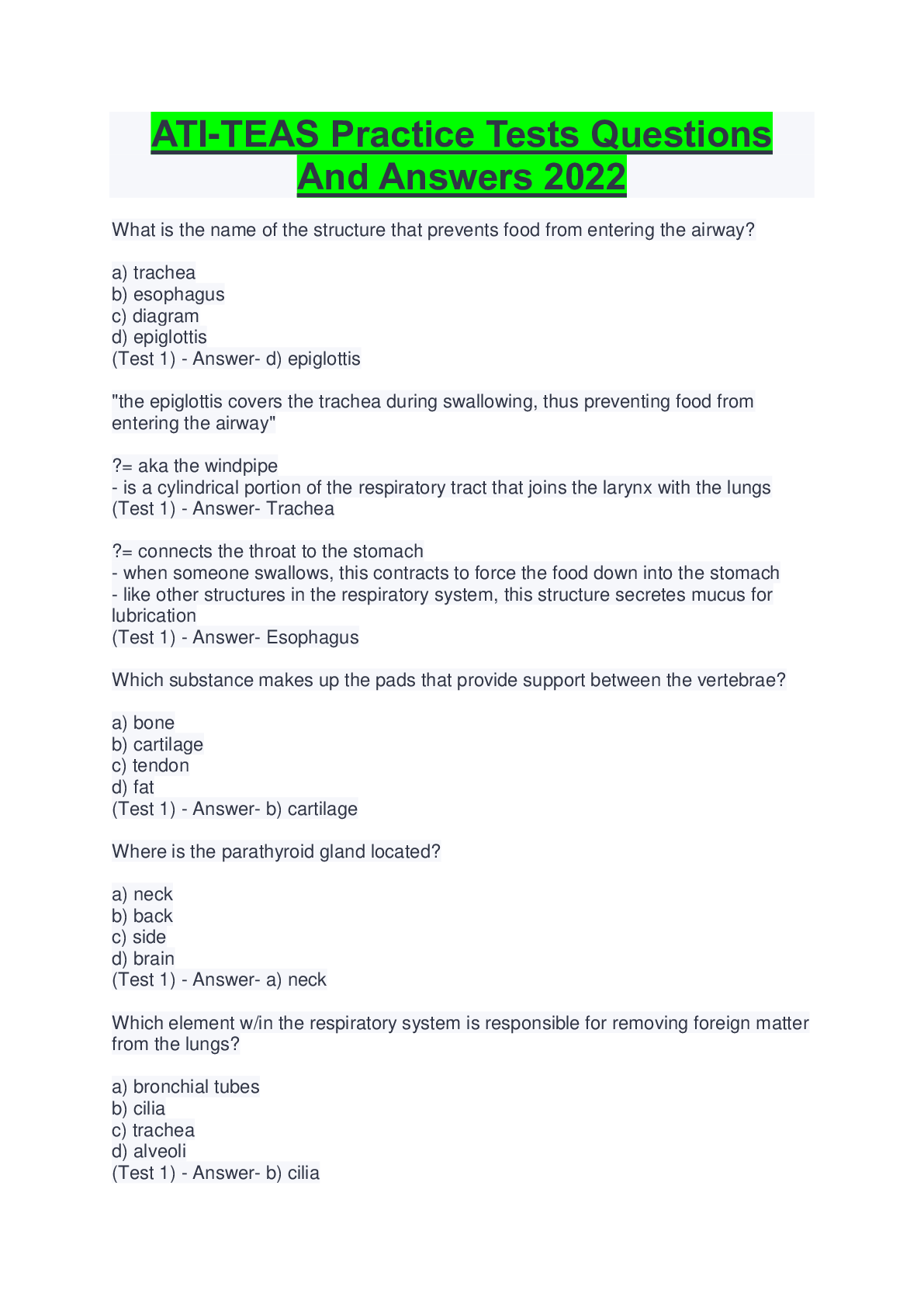 ATI-TEAS Practice Tests Questions And Answers 2022 – Scholarfriends ...