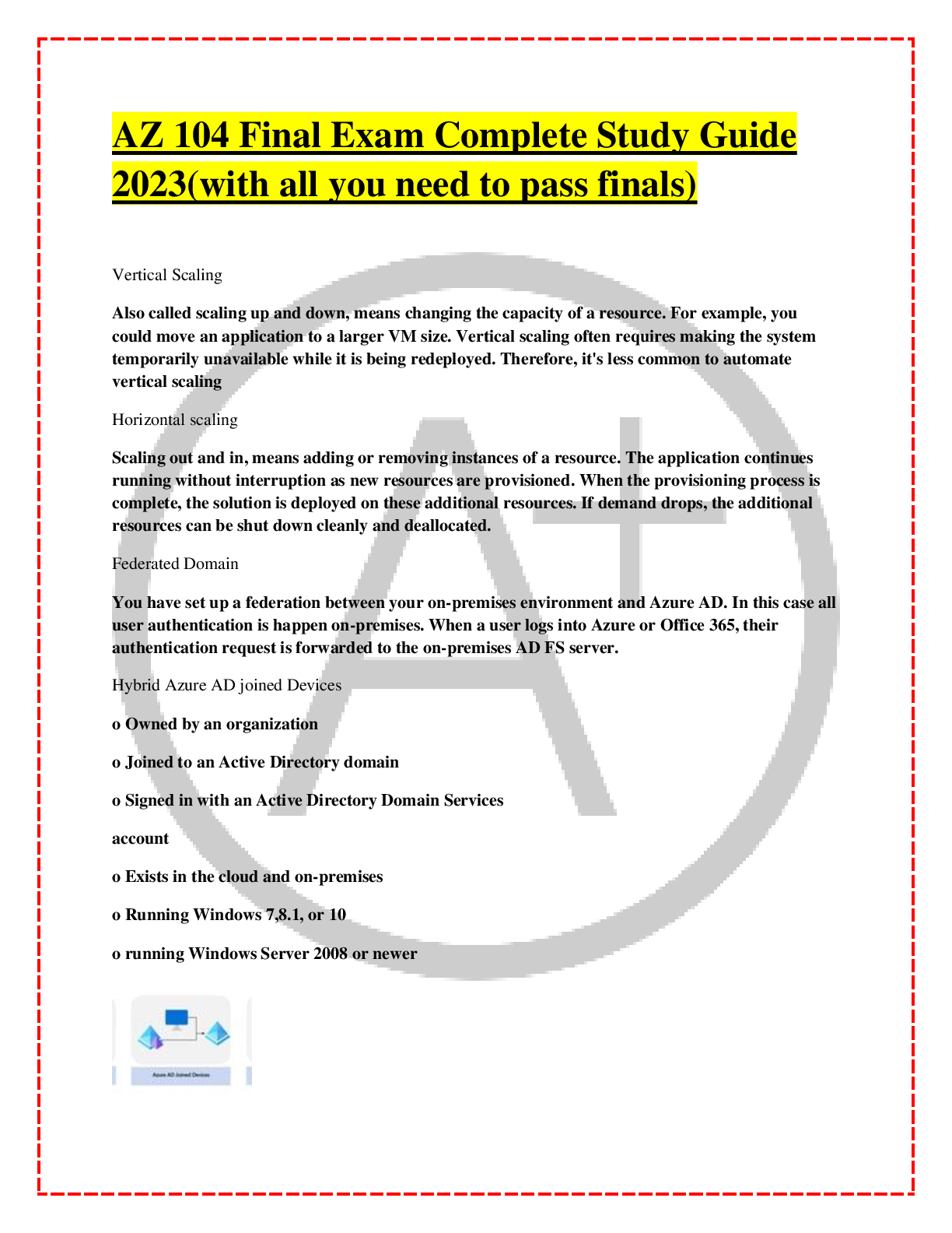 AZ 104 Final Exam Complete Study Guide 2023(with all you need to pass ...