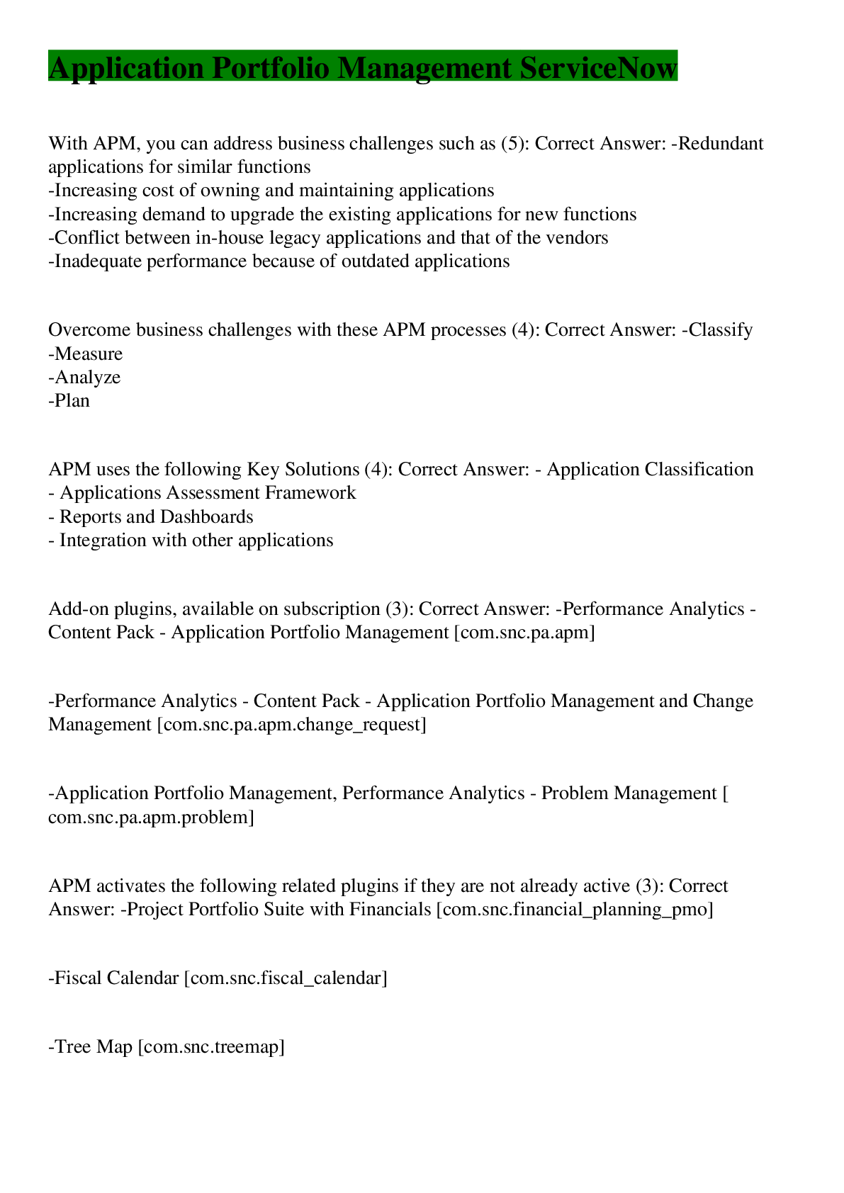 Application Portfolio Management ServiceNow - Scholarfriends