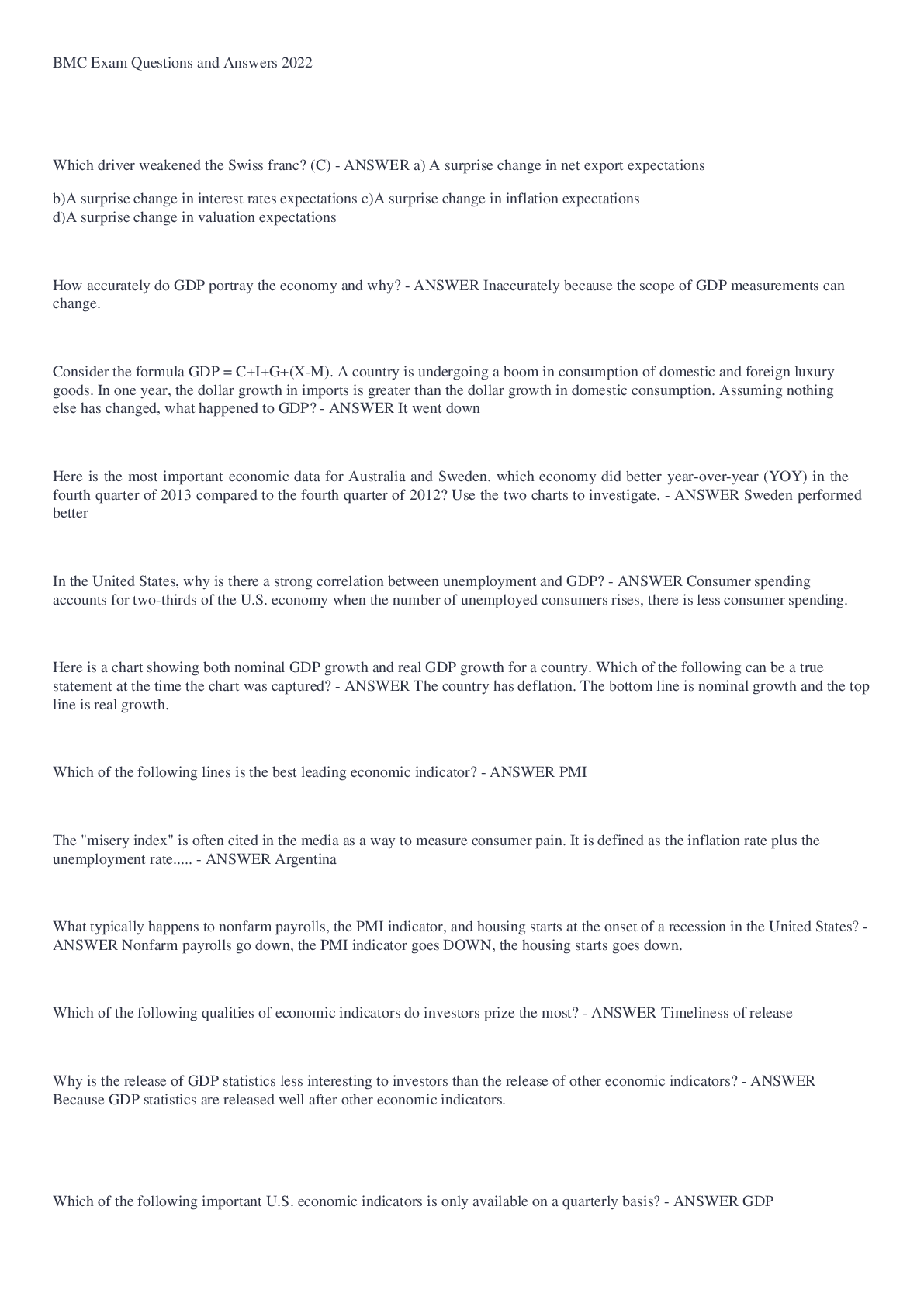 BMC Exam Questions and Answers 2022 - Scholarfriends