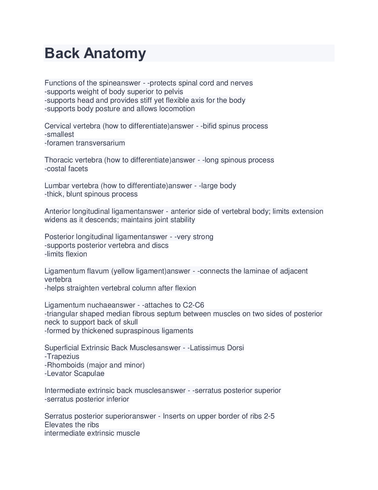 Back Anatomy - Scholarfriends