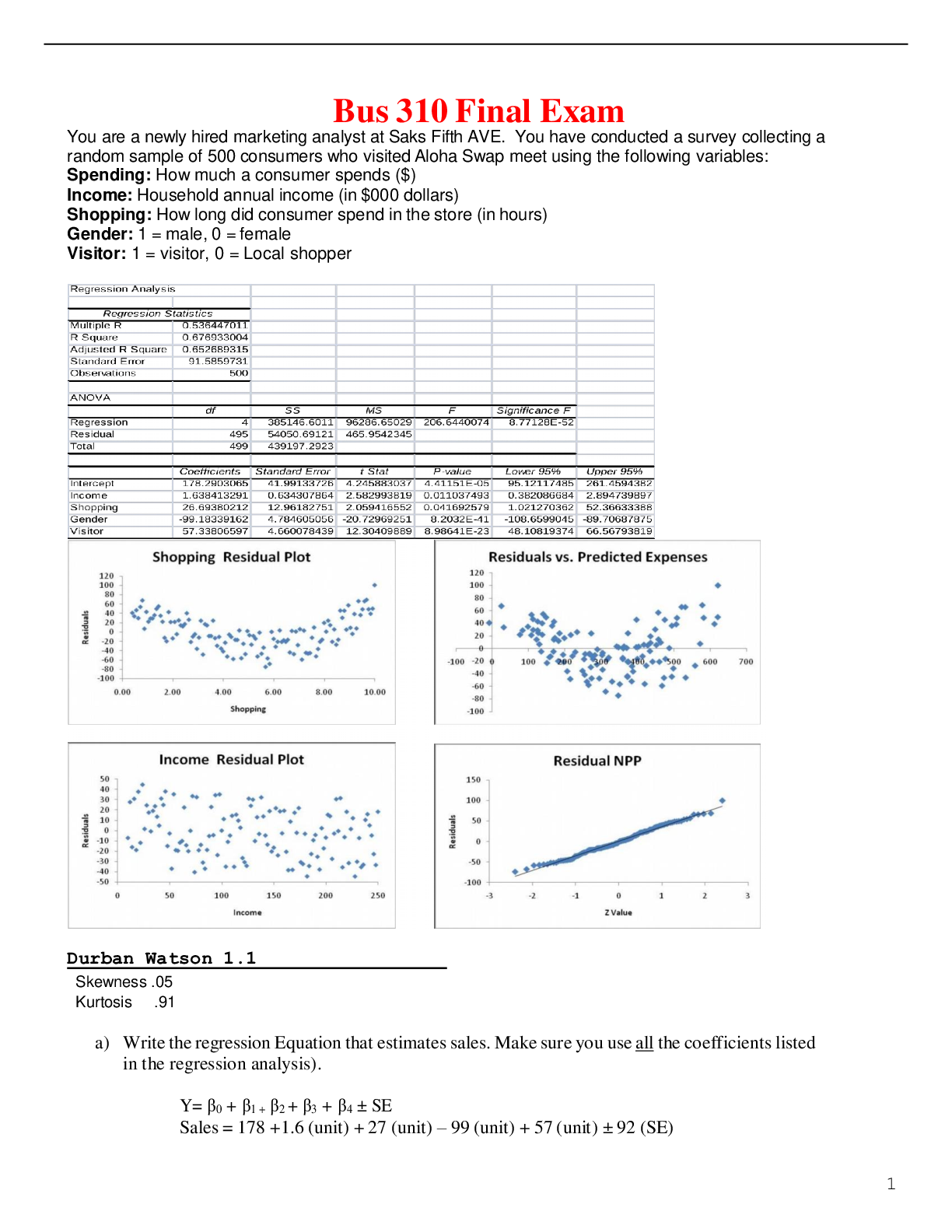 Bus 310 Final Exam - Scholarfriends