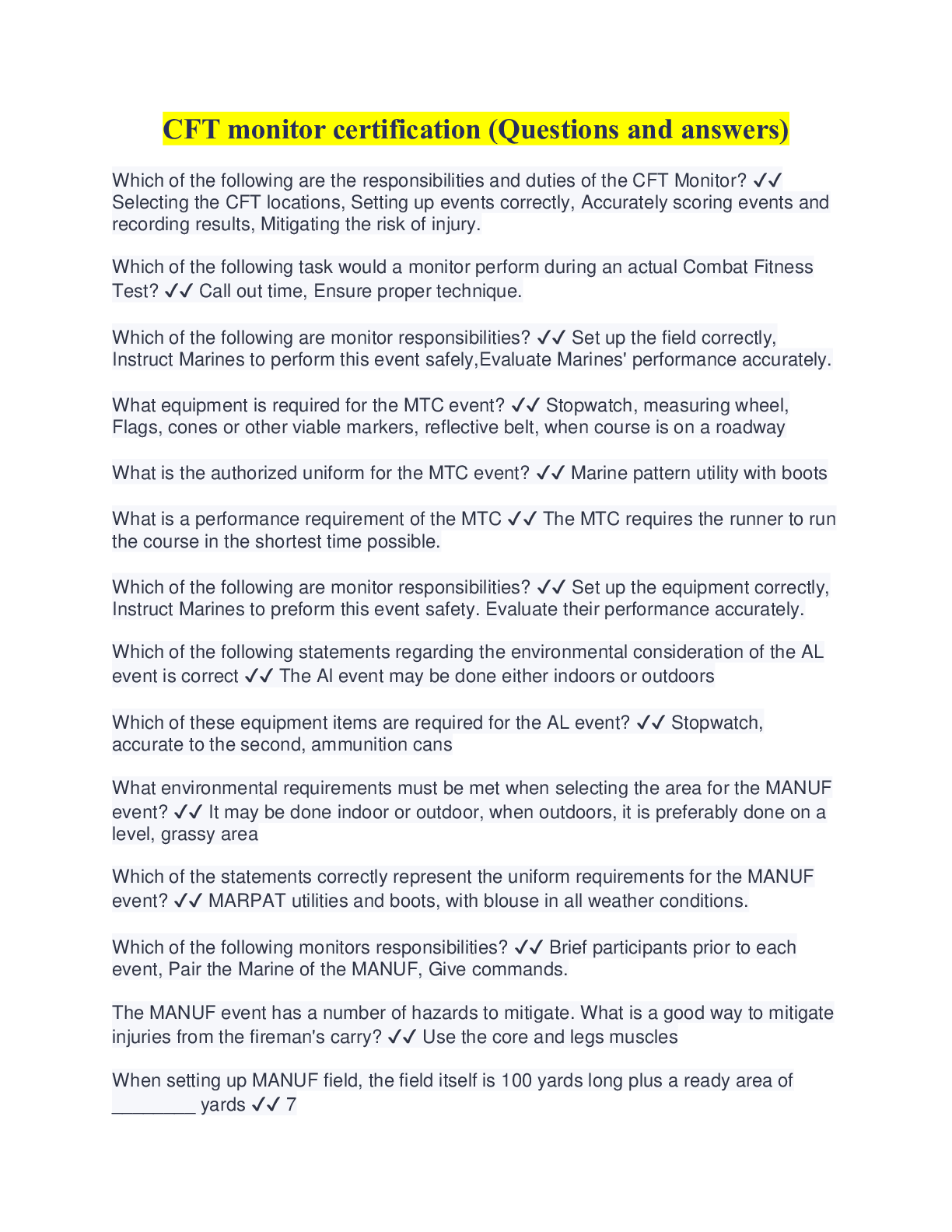 CFT monitor certification (Questions and answers) – Scholarfriends ...