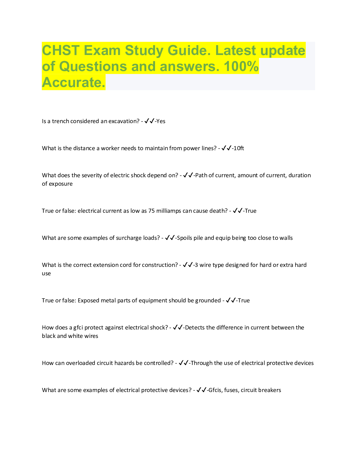 CHST Exam Study Guide – Scholarfriends - Scholarfriends