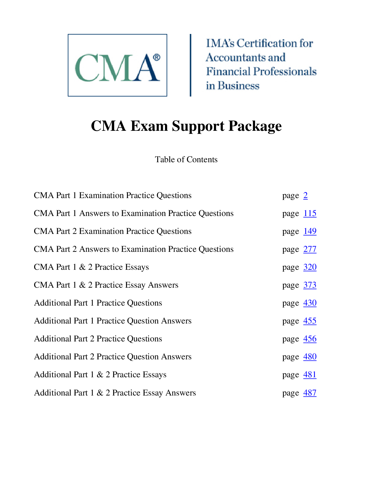 CMA Part 1 – Financial Reporting, Planning, Performance, and Control ...