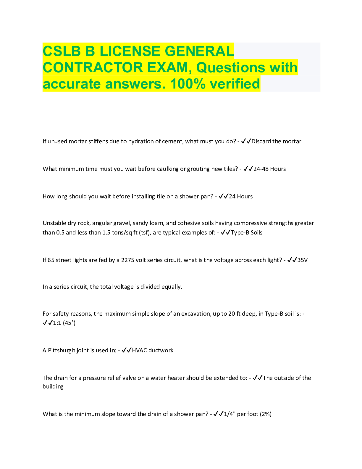 CLC 046 EXAM 2022 with complete solutions - Scholarfriends