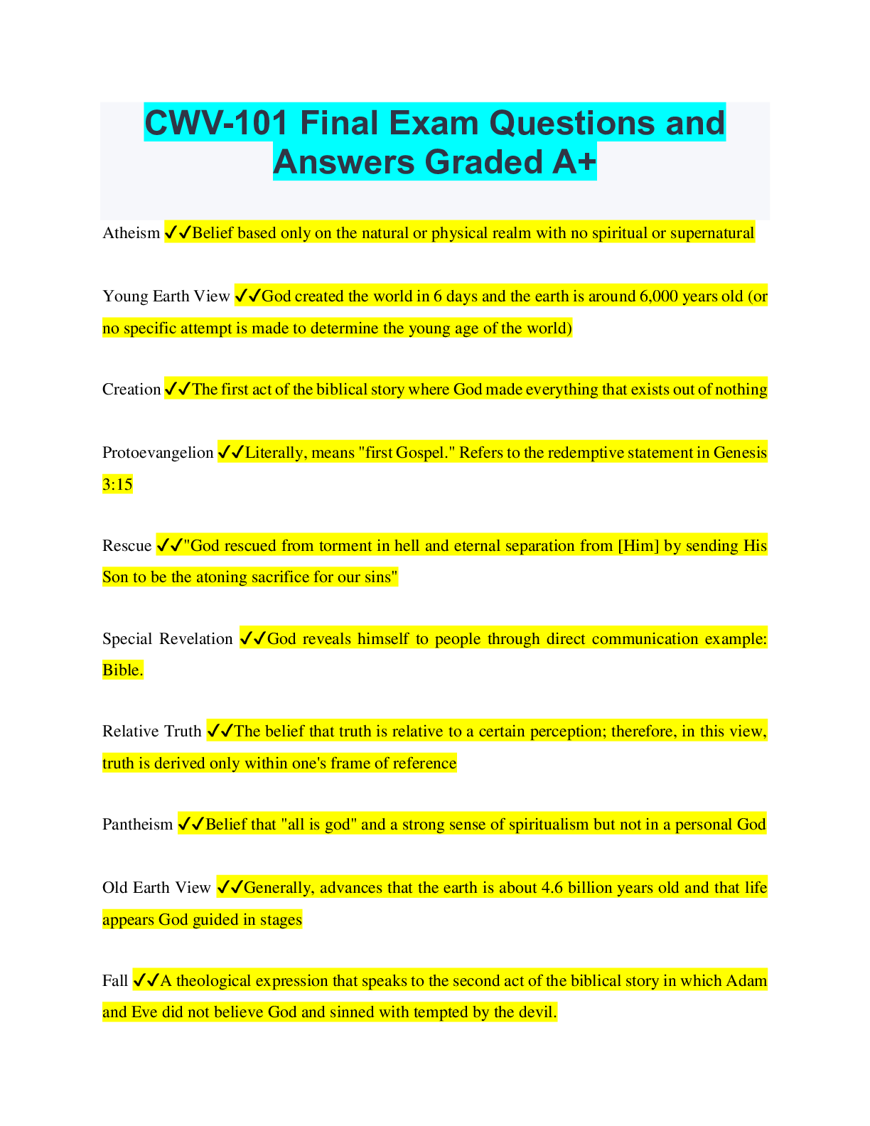 CLG 0010 Exam Questions and answers, Graded A+, 2022 update ...
