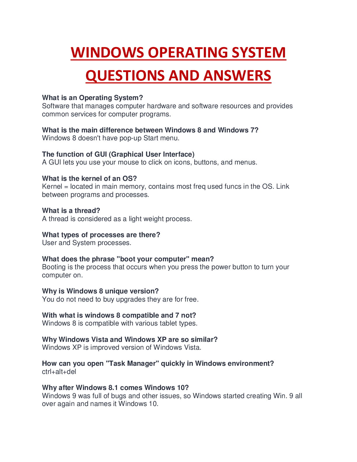 WINDOWS OPERATING SYSTEM SECURITY QUETIONS AND ANSWERS 2023 SPRING ...