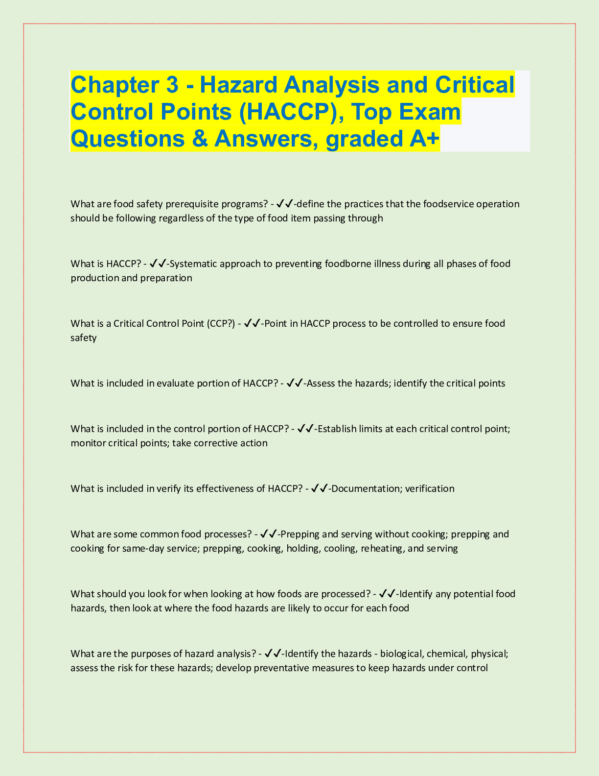 Chapter 3 - Hazard Analysis and Critical Control Points (HACCP), Top ...
