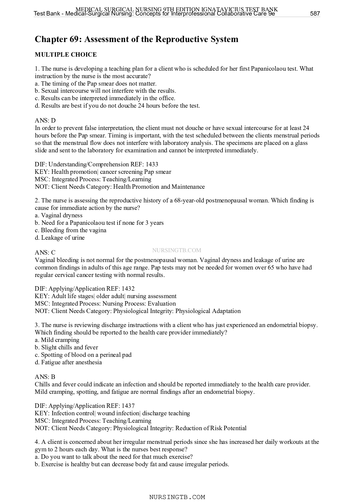 Chapter 69: Assessment of the Reproductive System - Scholarfriends