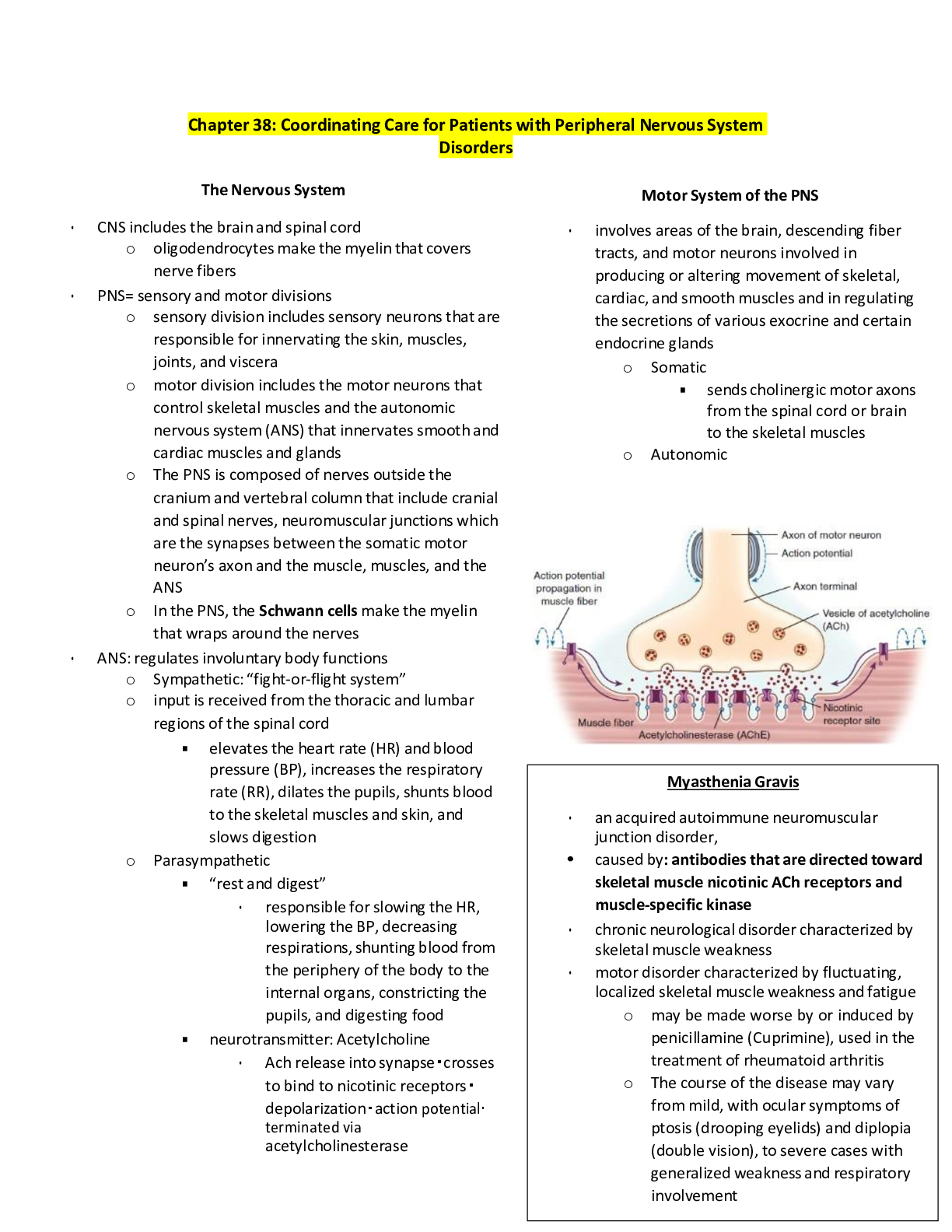 Chapter 38 Coordinating Care for Patients with PNS Disorders | A+ STUDY ...