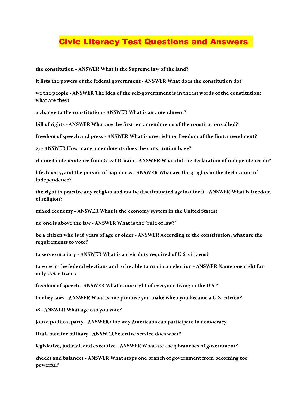 FCLE EXAM PRACTICE QUESTIONS AND ANSWERS 2023 - Scholarfriends