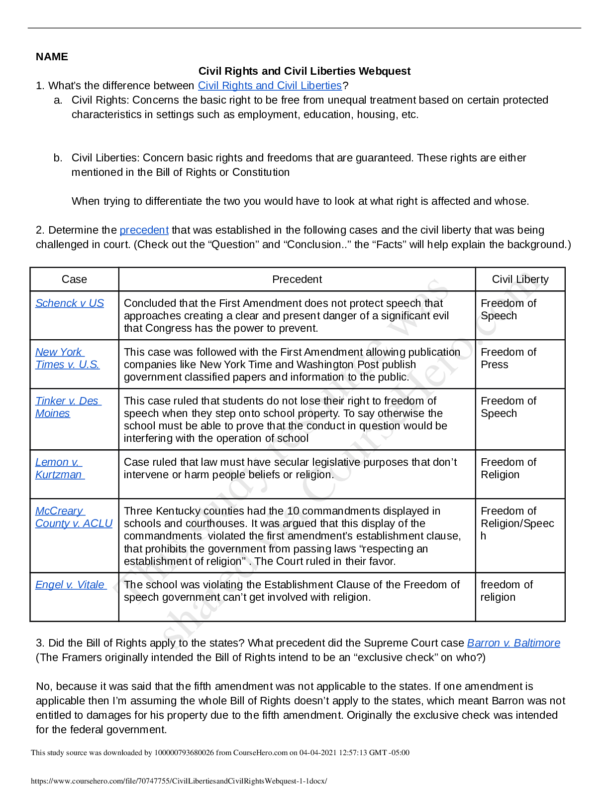 Johnson and Wales University - HIST ...
