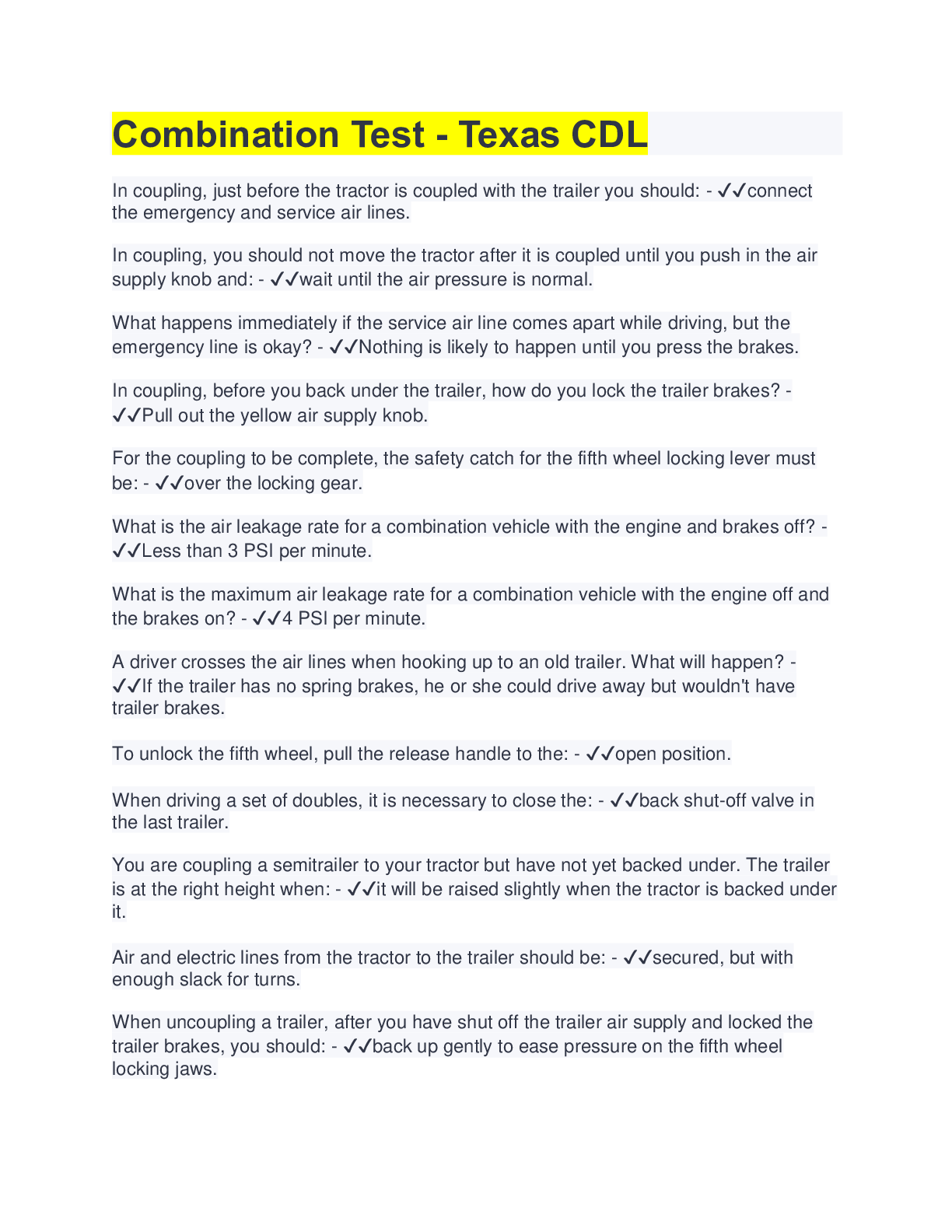 USMC CACO Test | 43 Questions with 100% Correct Answers - Scholarfriends