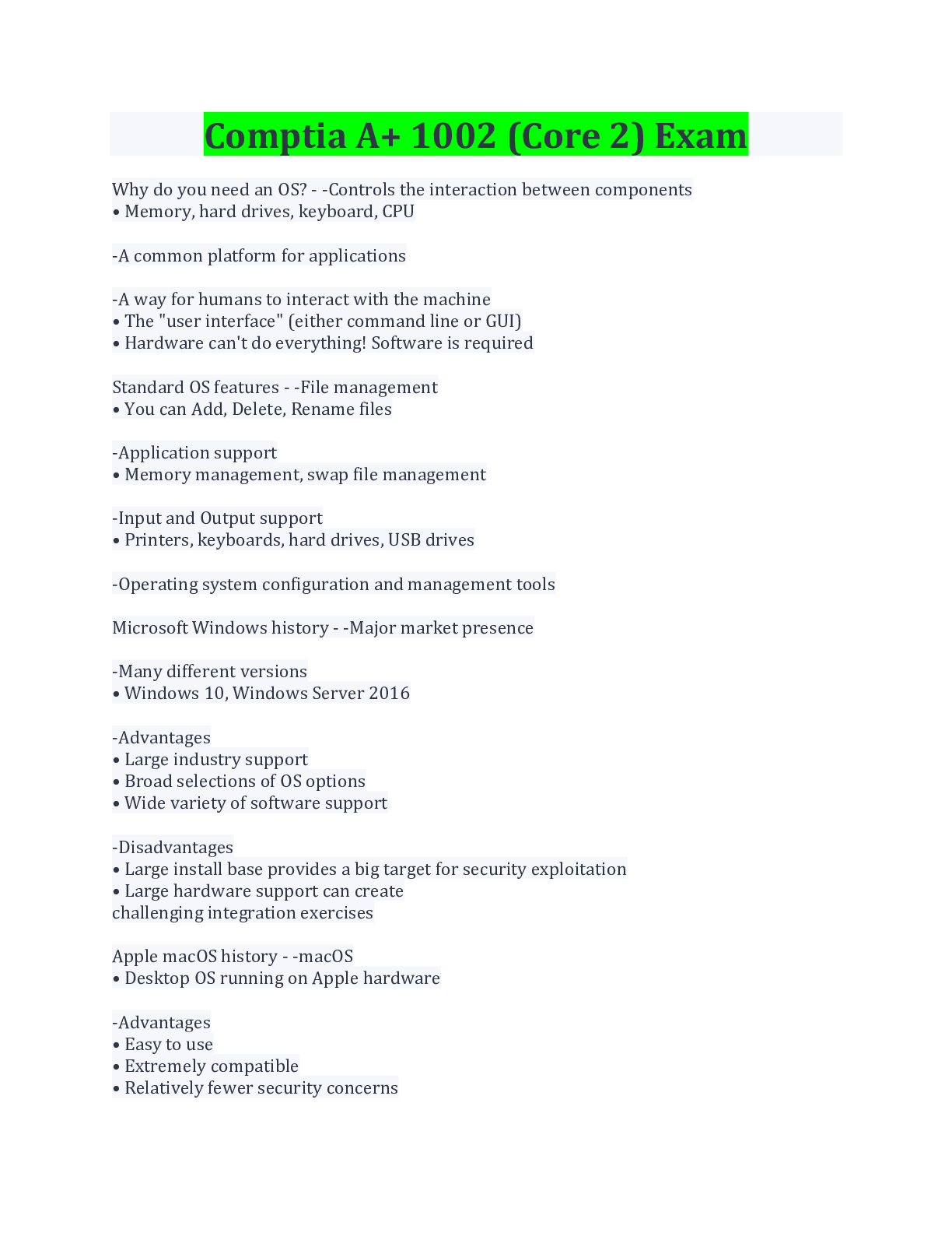 Comptia A+ 1002 (Core 2) Exam Latest Update Download - Scholarfriends