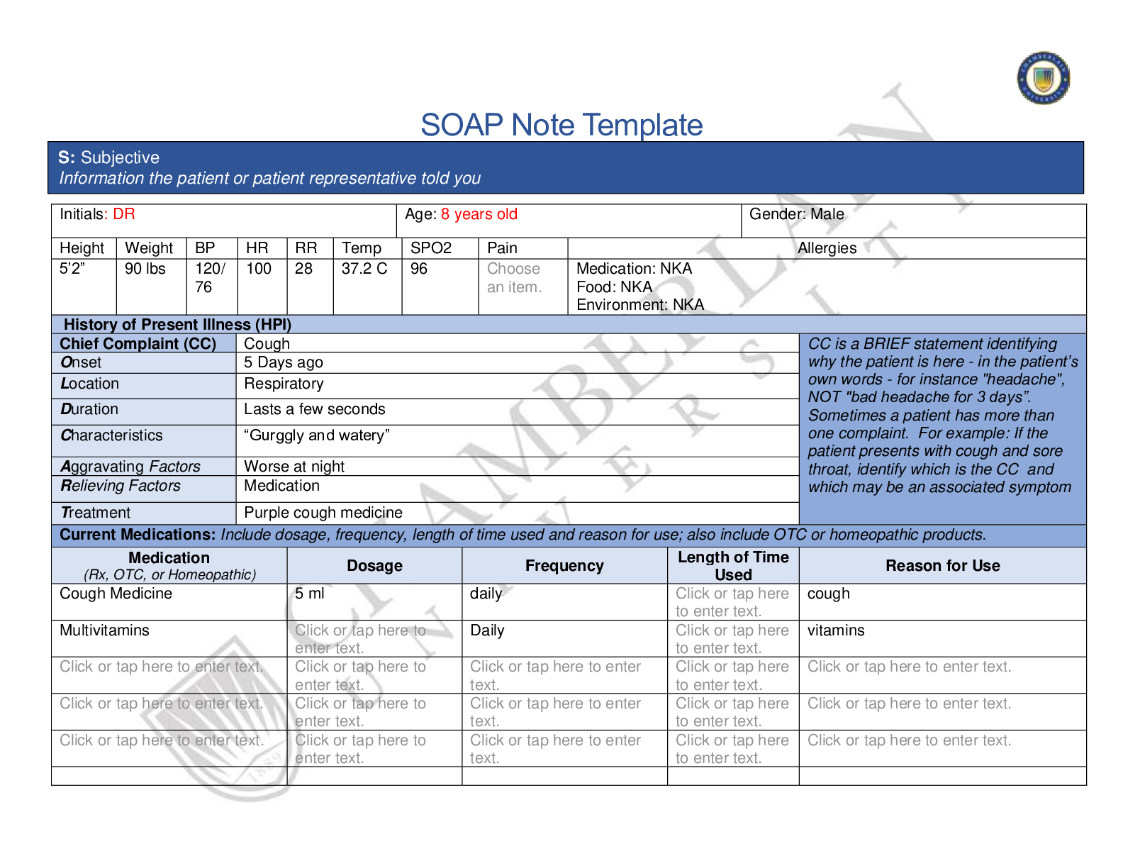 NR 509 Week 7 Focused Exam Cough SOAP Note – Scholarfriends ...