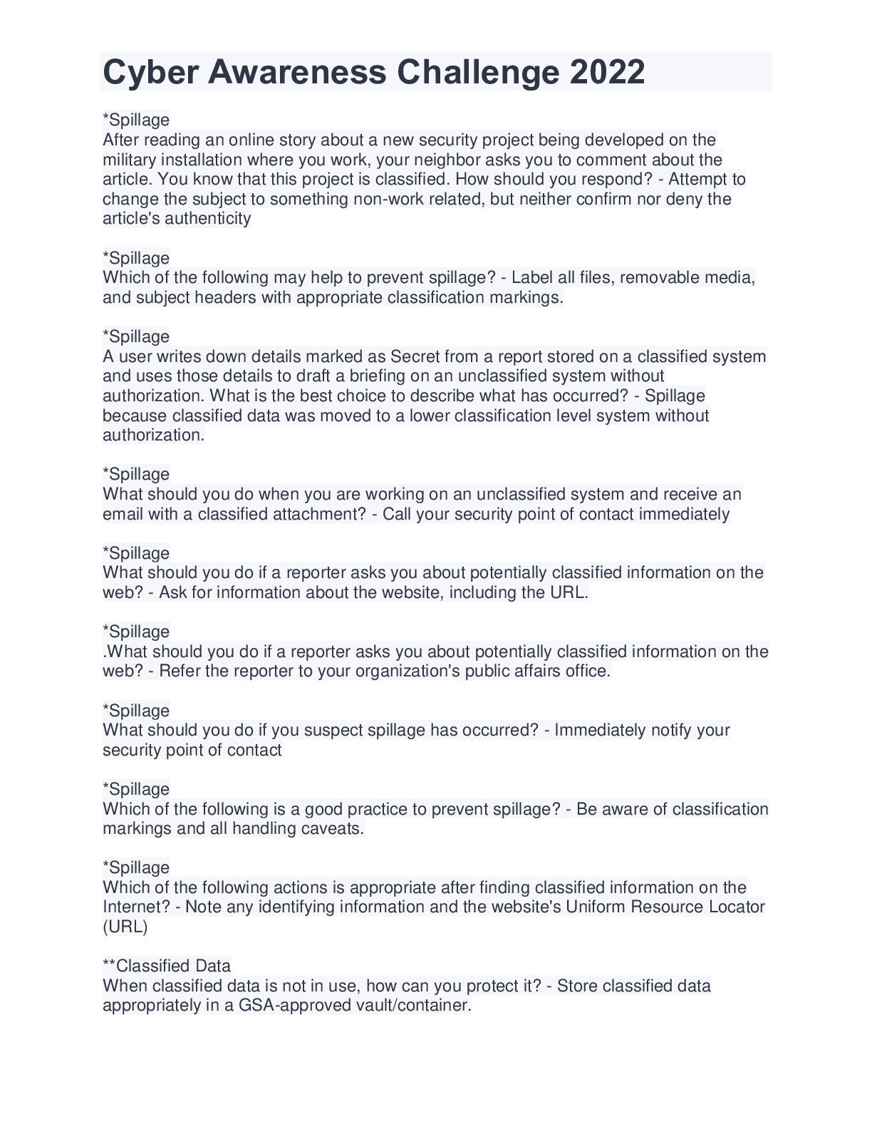 Cyber Awareness Challenge 2022 - Scholarfriends