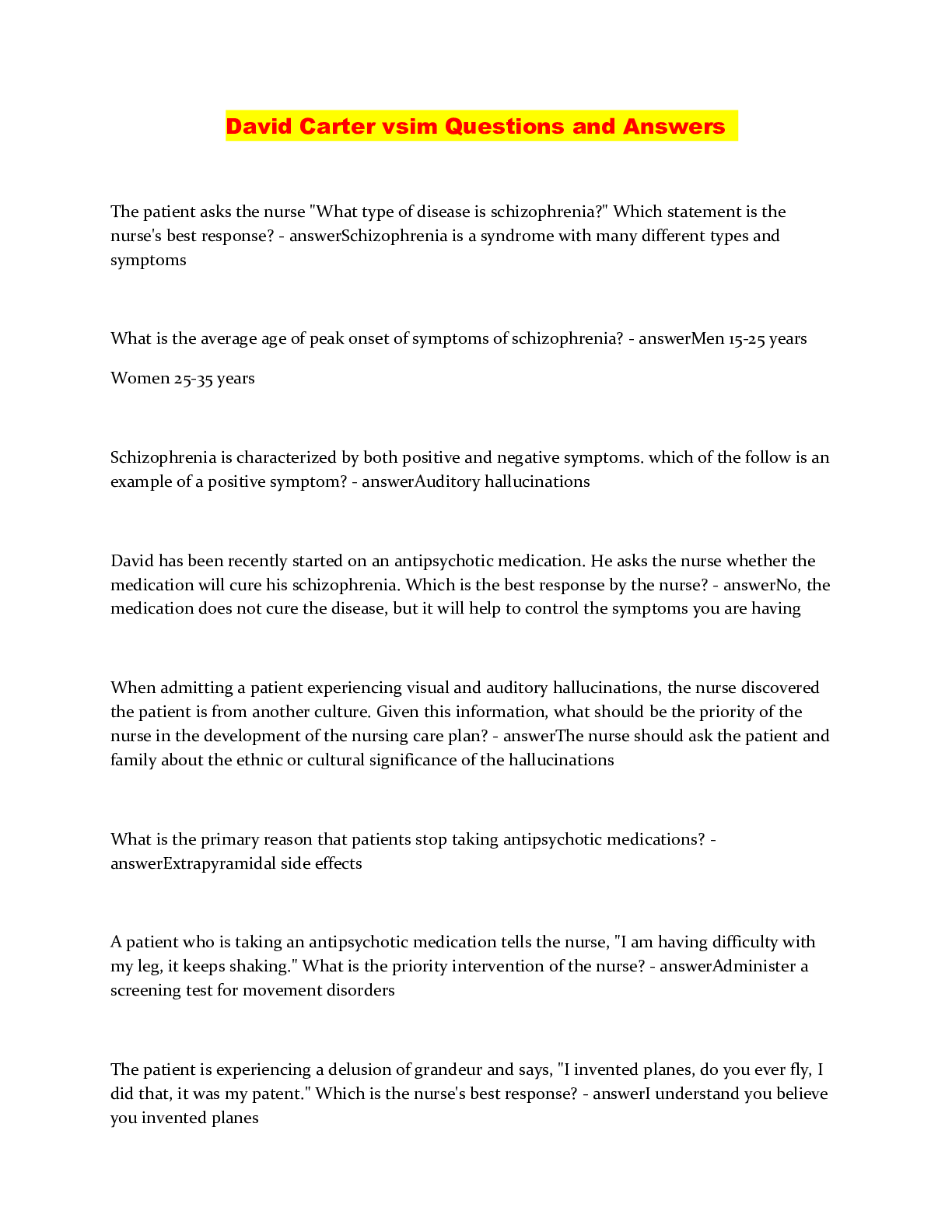 David Carter vsim Questions and Answers - Scholarfriends