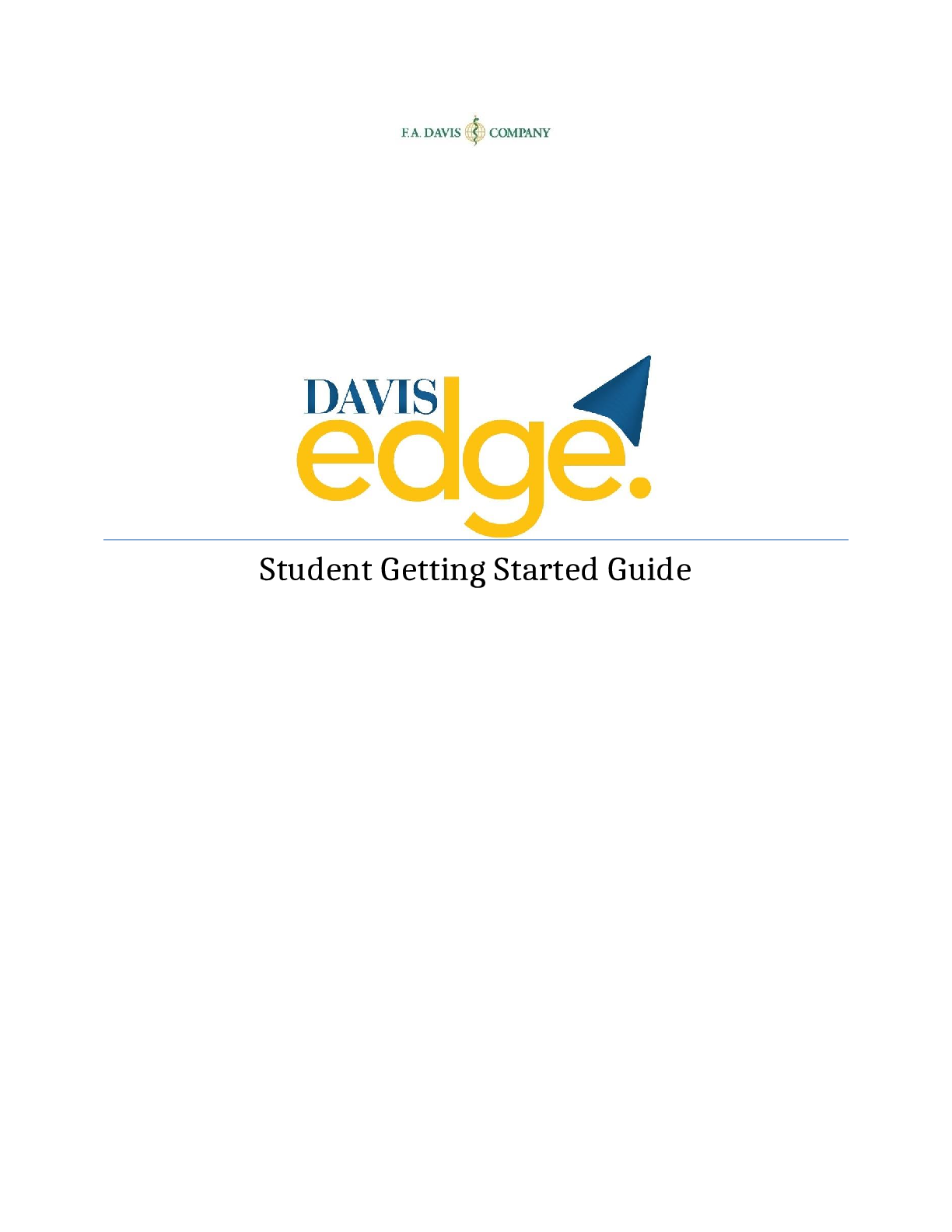 Davis Edge Student Getting Started Guide - Scholarfriends