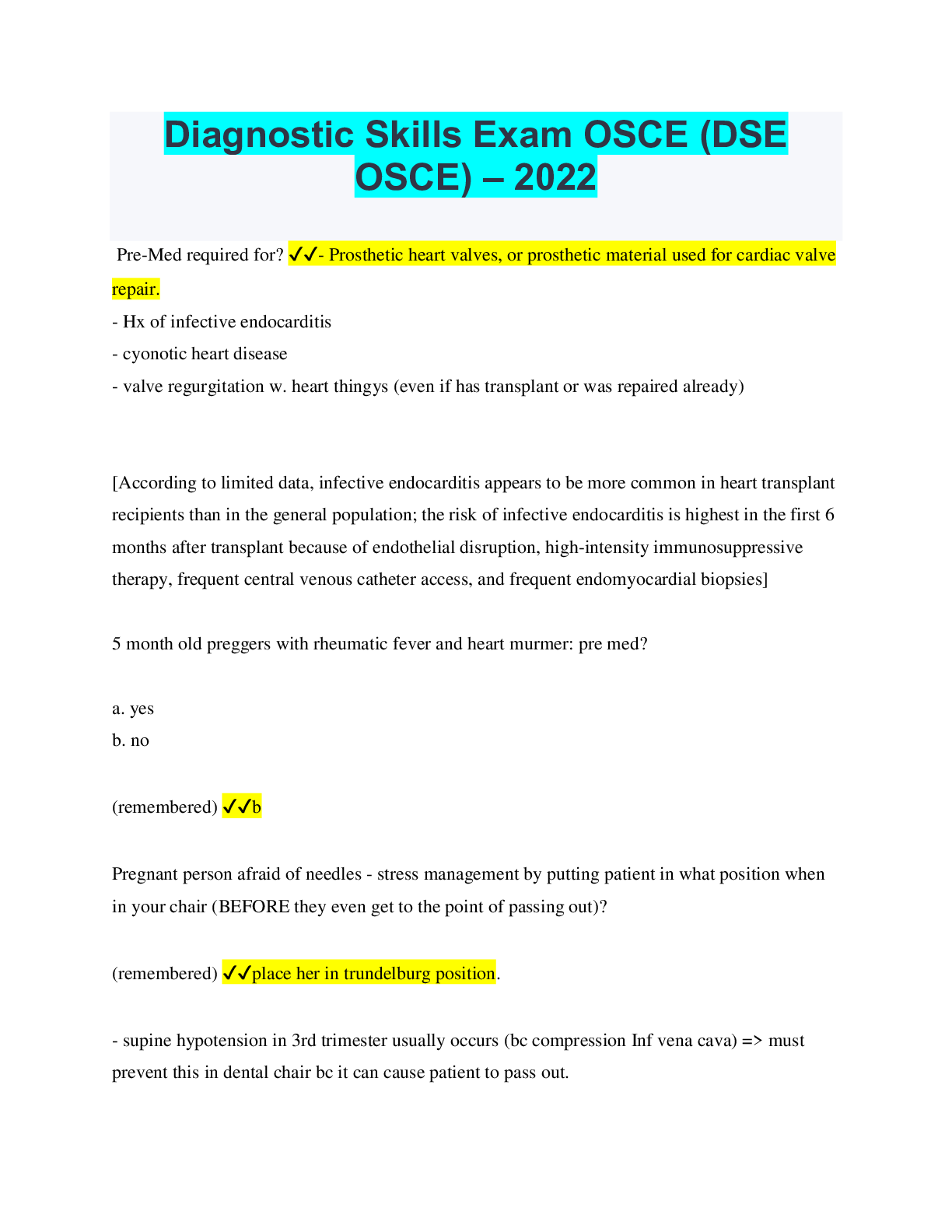 Diagnostic Skills Exam OSCE (DSE OSCE) – 2022 - Scholarfriends