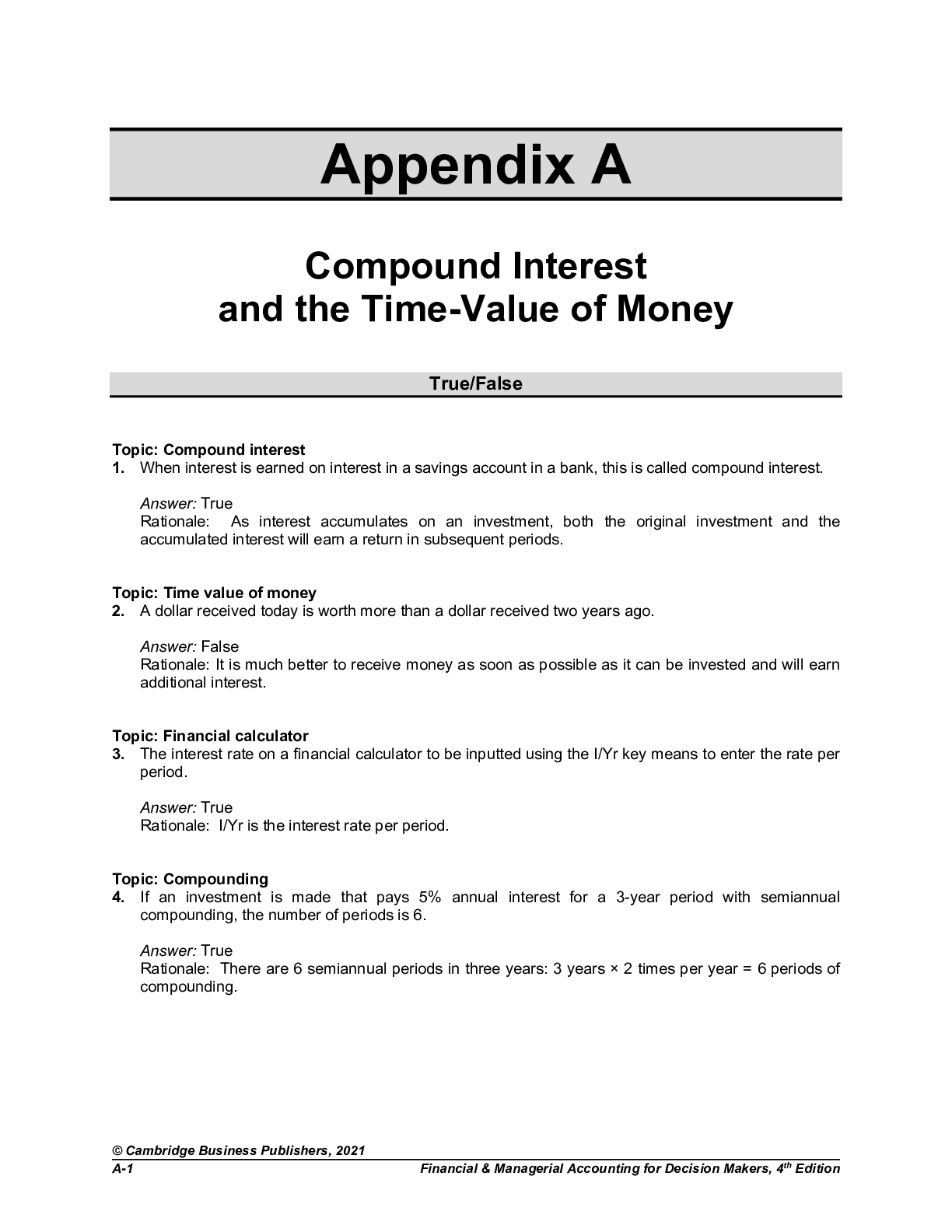 TEST BANK for Financial & Managerial Accounting for Decision Makers ...
