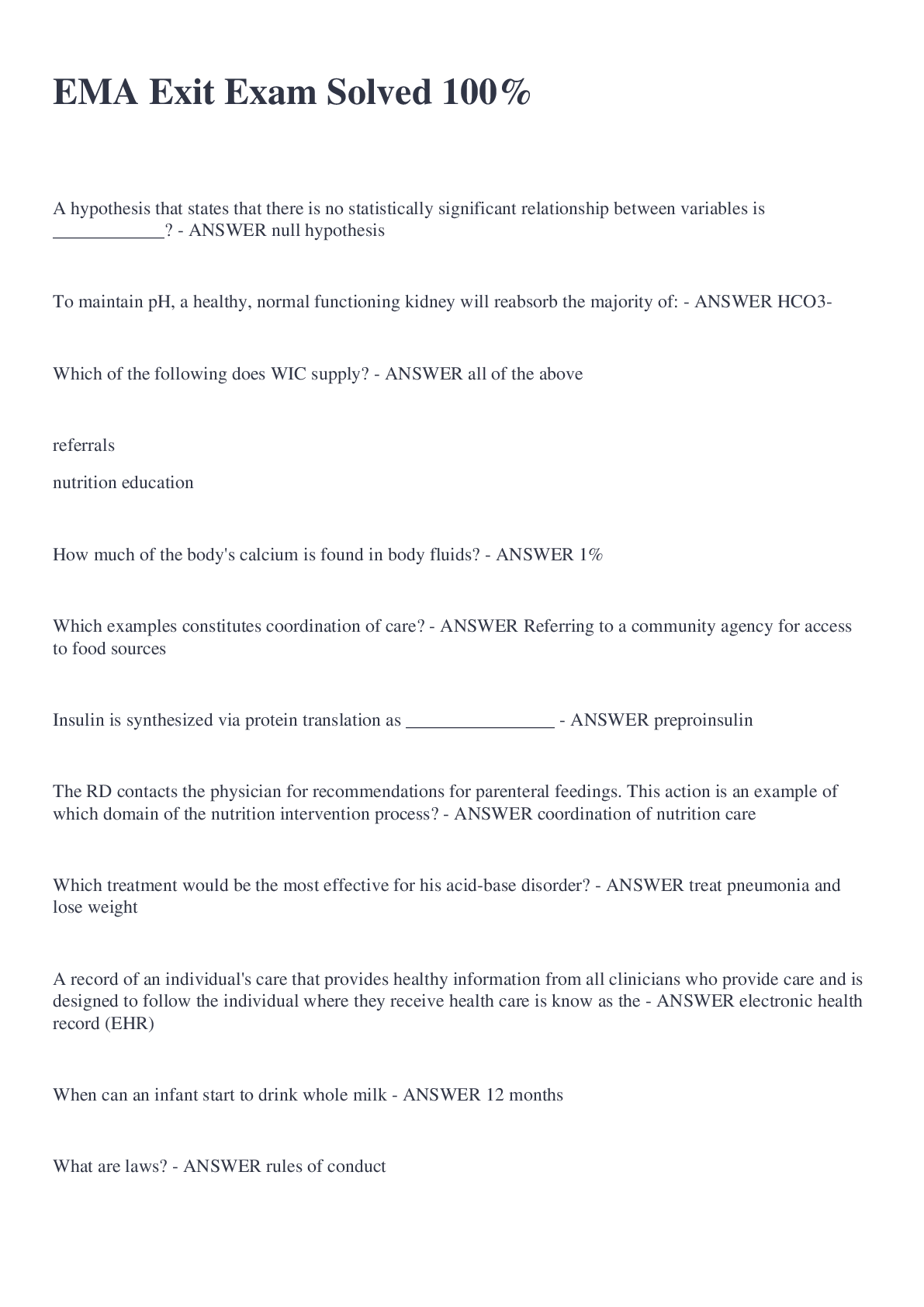 ACLS FINAL EXAM Solved 100% correct - Scholarfriends