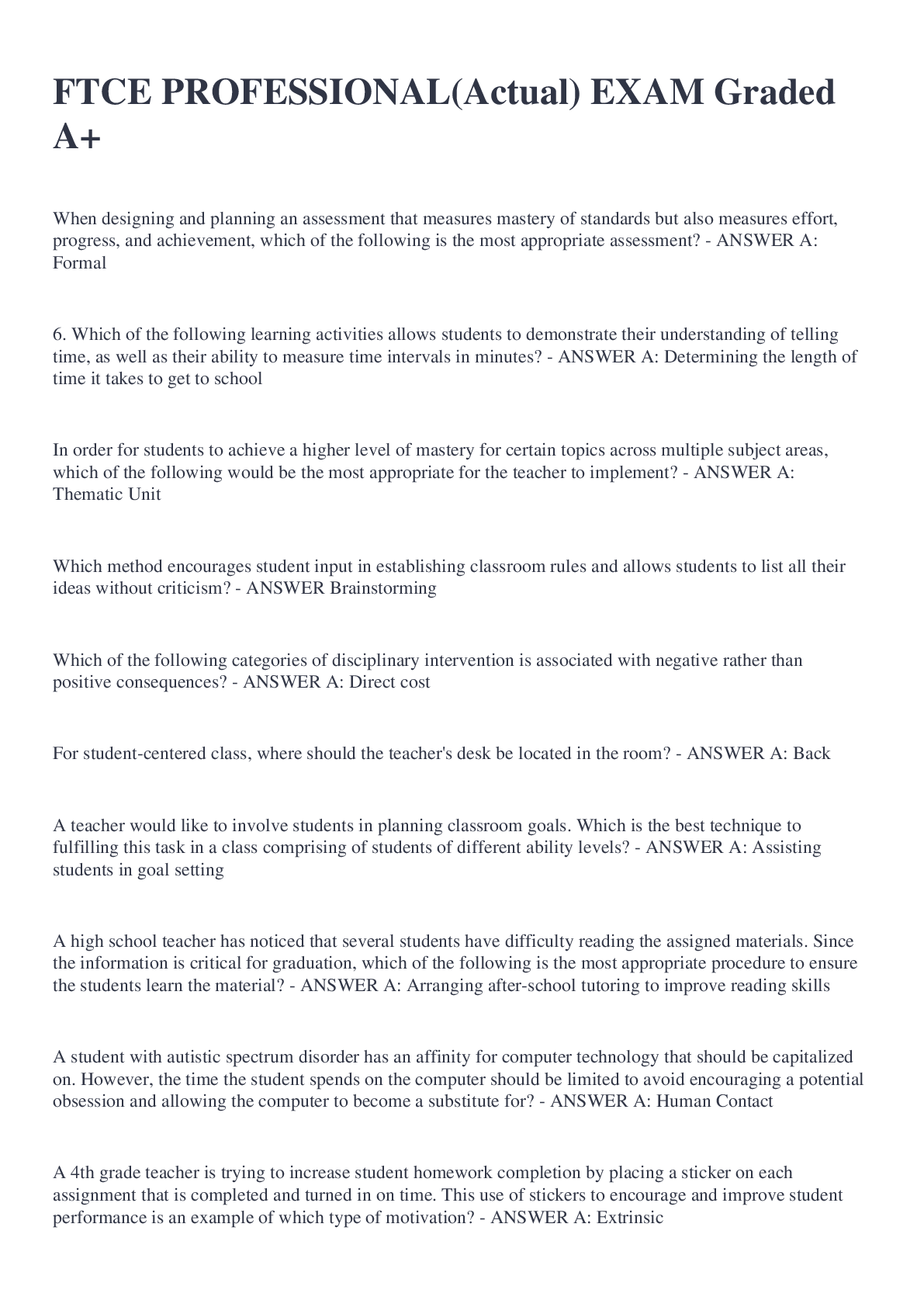 USMC CACO EXAM WITH COMPLETE ANSWERS - Scholarfriends