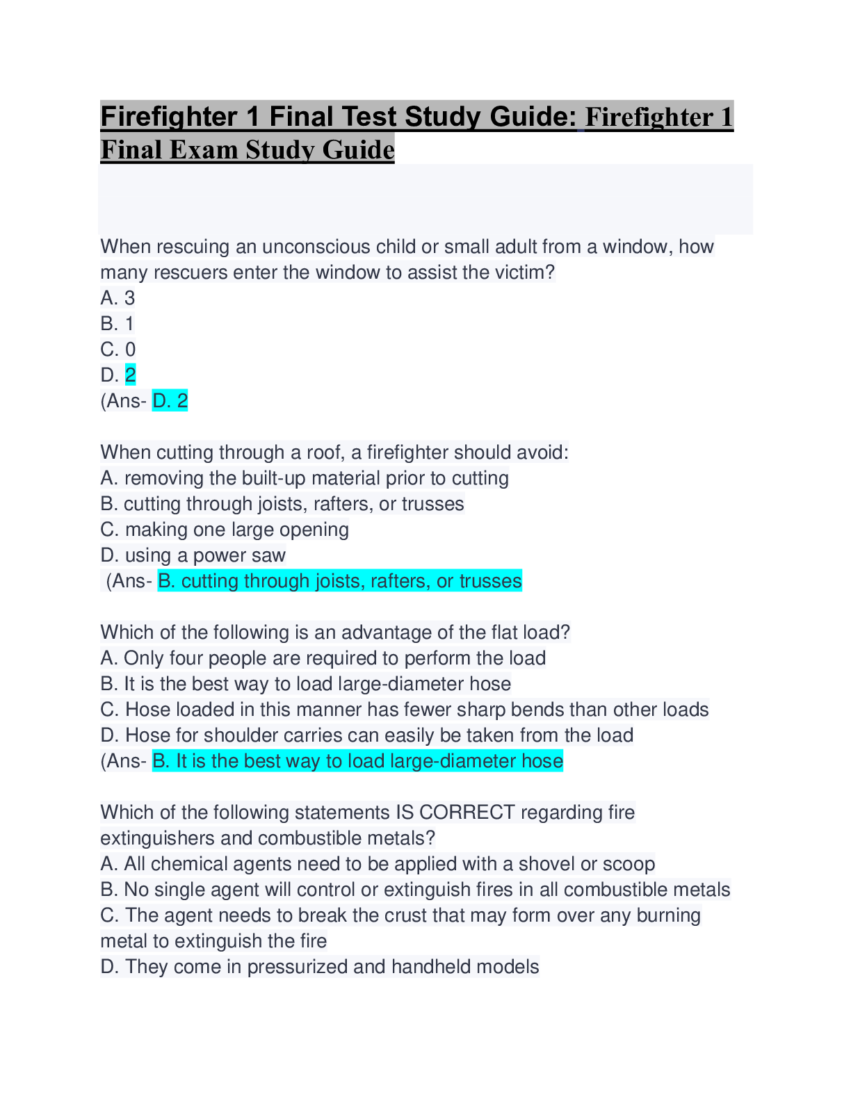 SAPPC Study Guide :Questions & Answers: Guaranteed A+ Score ...