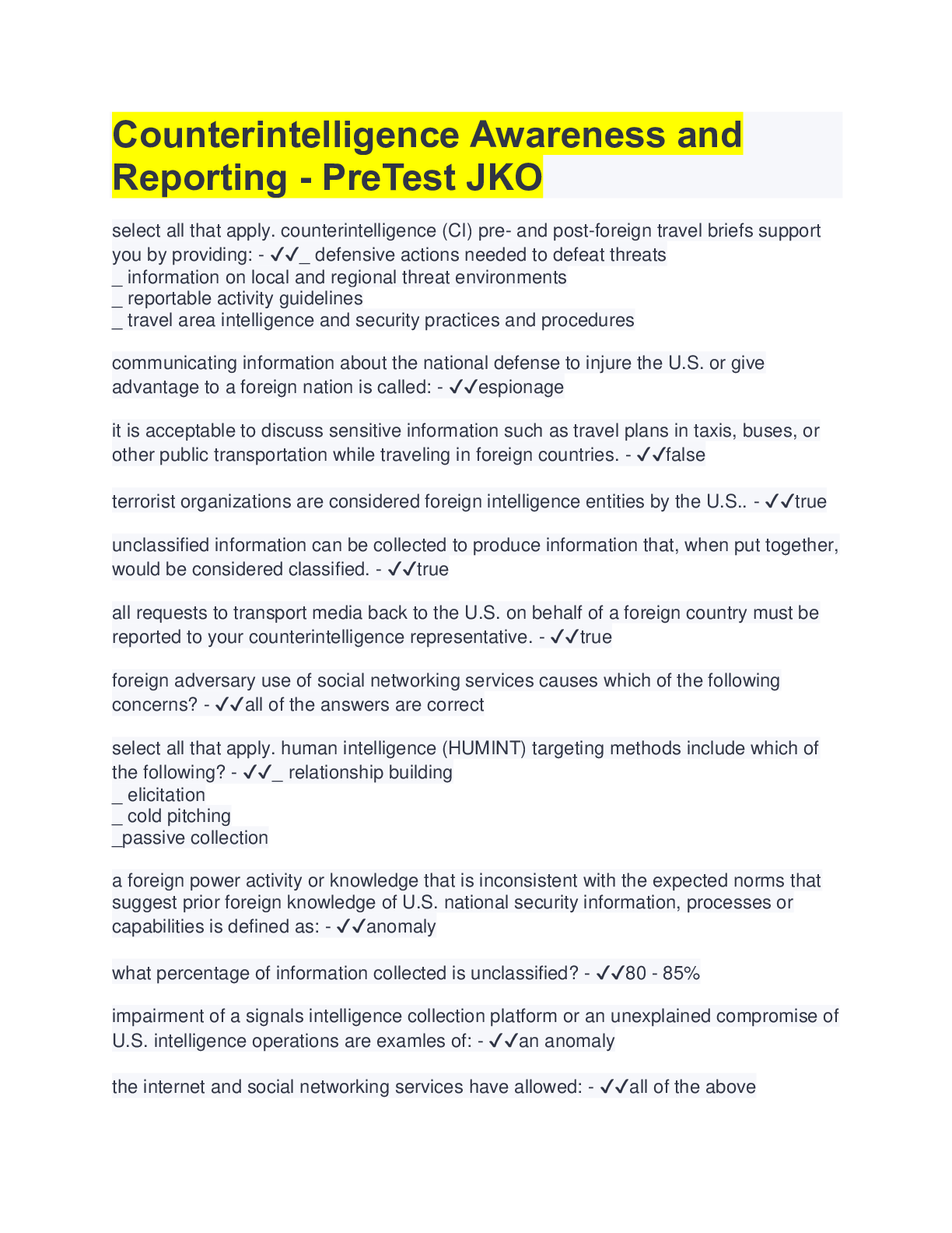 Records Management - PreTest JKO - Scholarfriends