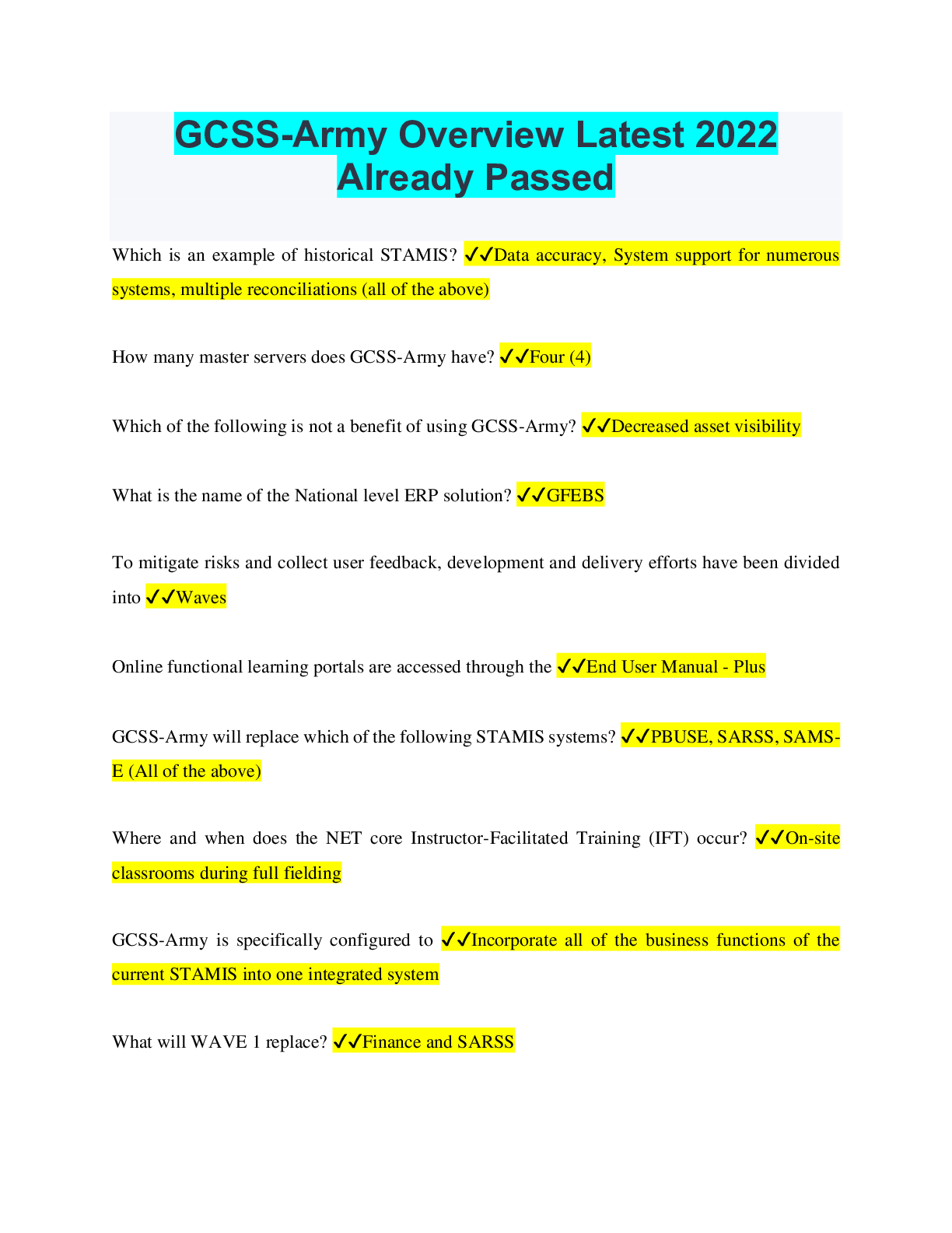 GCSS-Army Overview Latest 2022 Already Passed - Scholarfriends