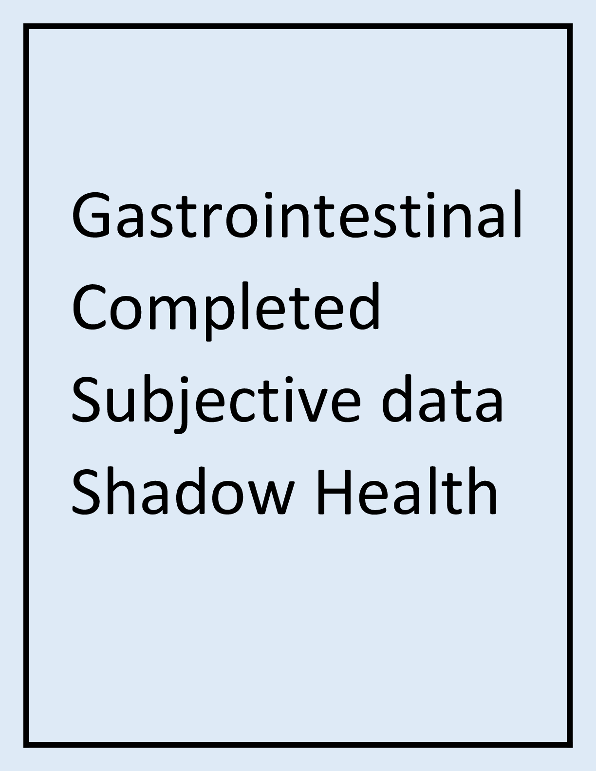 Gastrointestinal Completed Subjective data Shadow Health - Scholarfriends